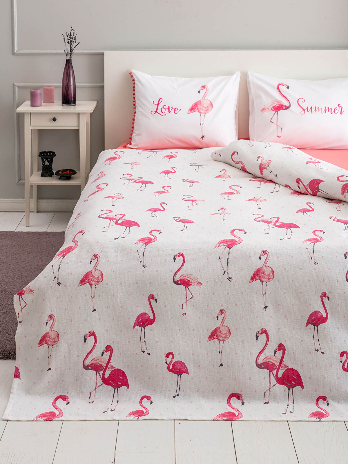 Çift Kişilik Desenli Pike Takımı