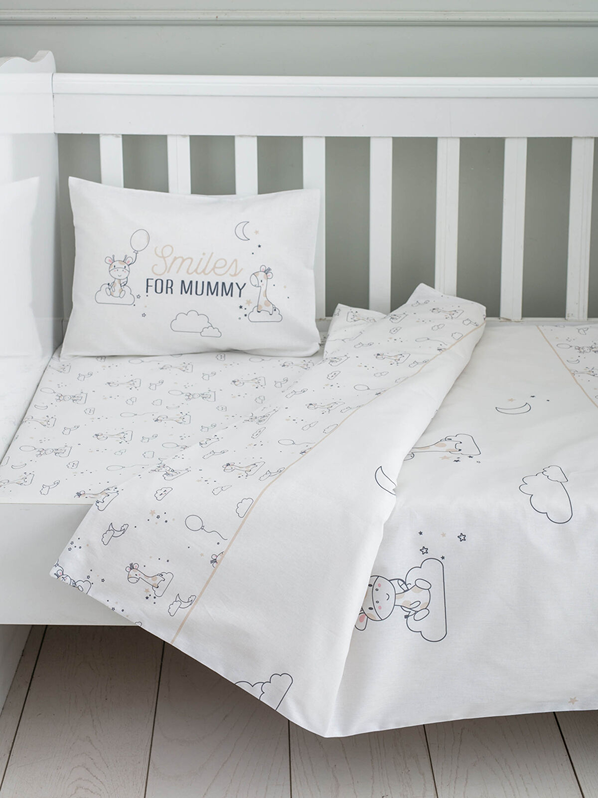 LCW GREEN Organik Çift Taraflı Desenli Bebek Nevresim Takımı