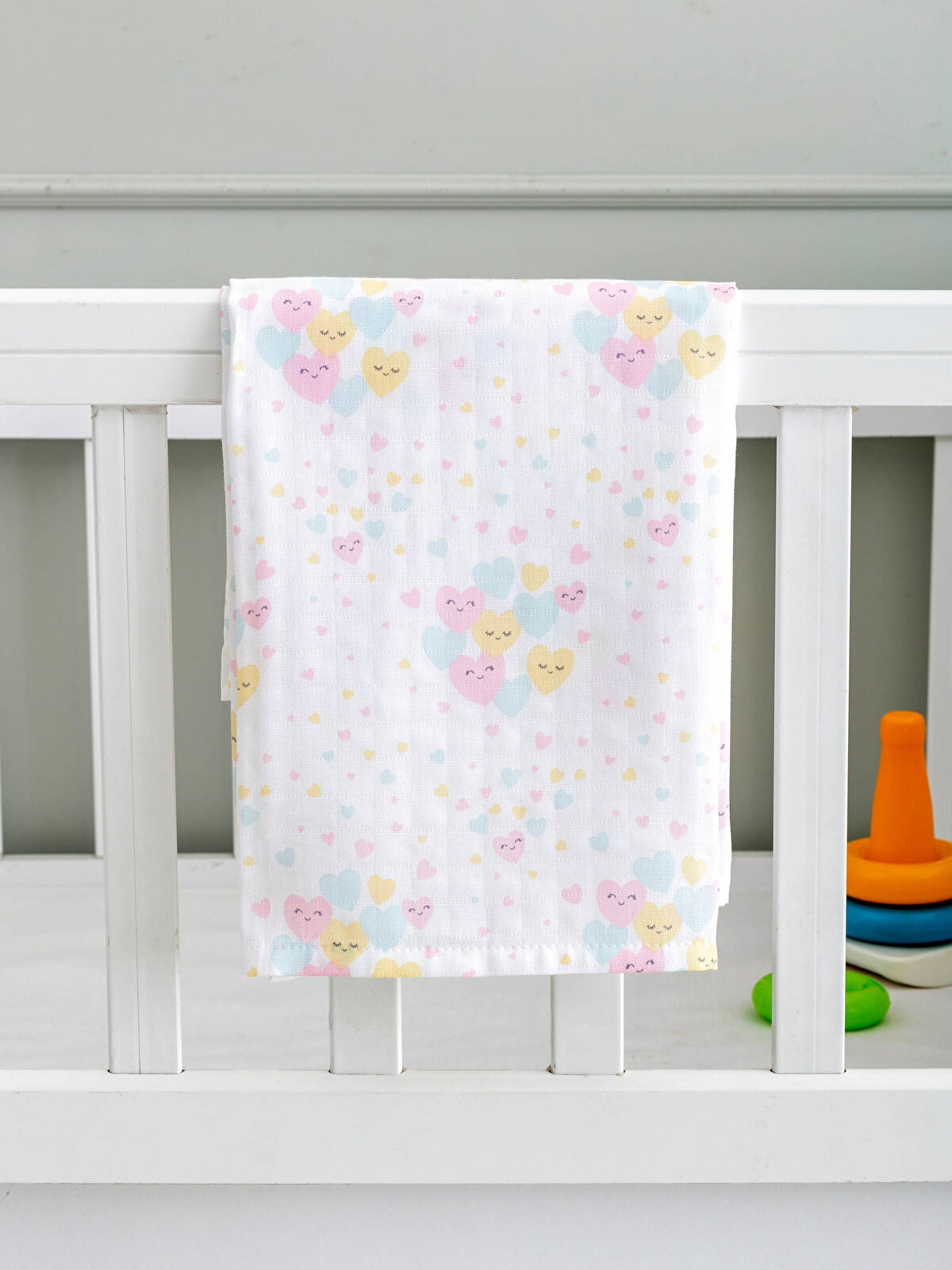 Baskılı Kız Bebek Müslin Battaniye 100x120 Cm