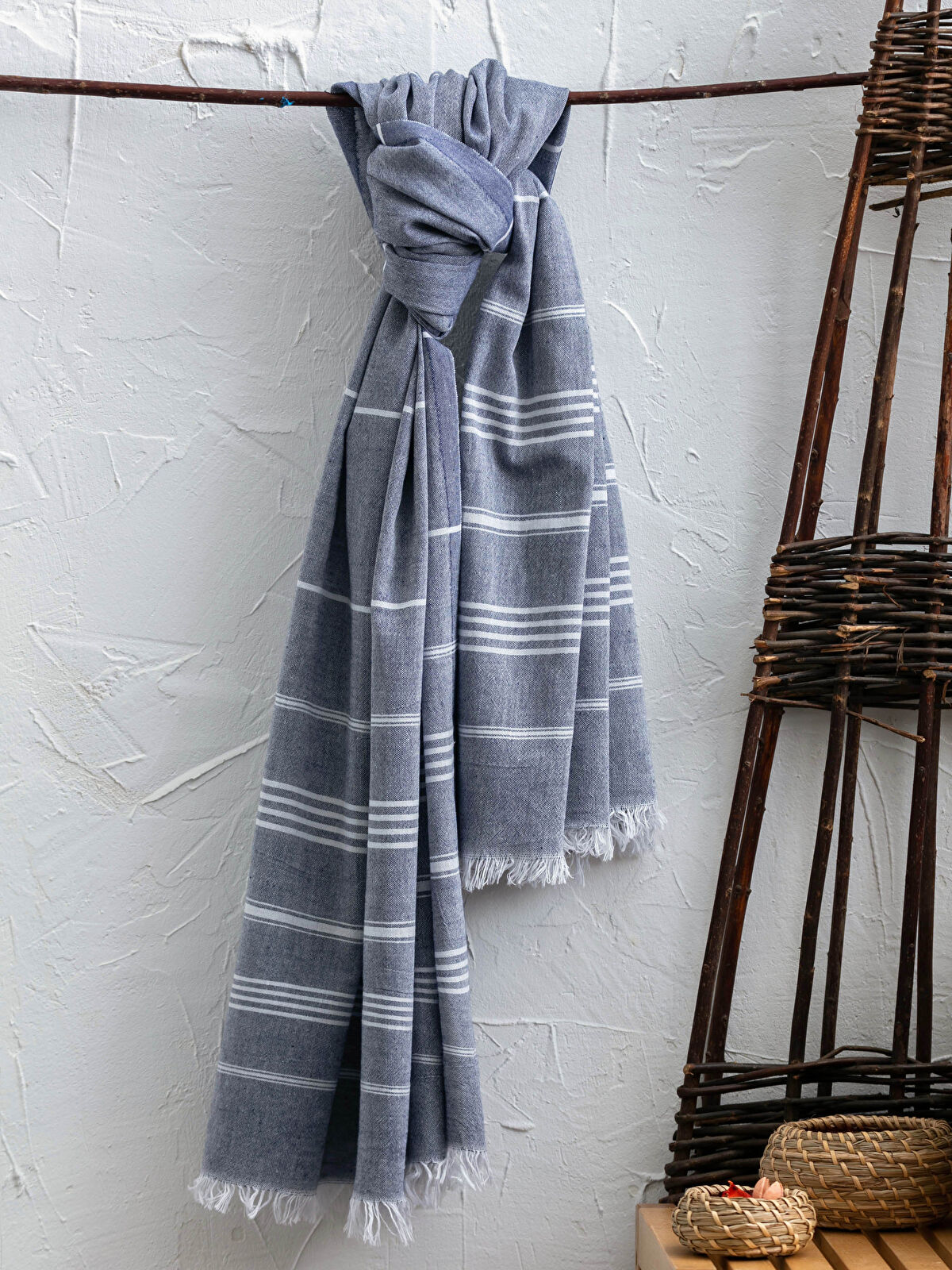 Saçaklı Pamuklu Peştamal Havlu 90x165 Cm