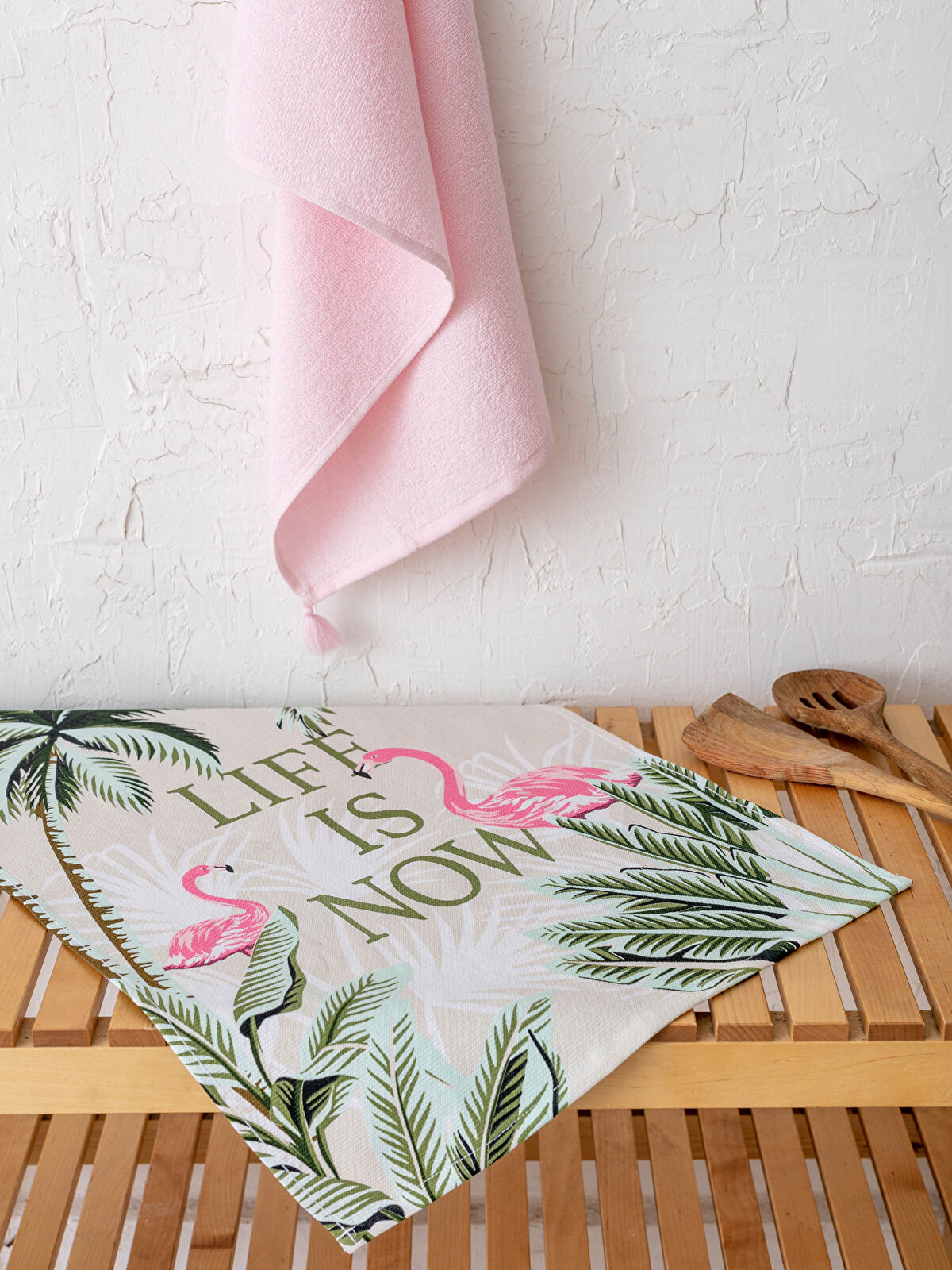 Flamingo Baskılı Kurulama Bezi 2'li 40x60 Cm Flamingo Baskılı Kurulama Bezi 2'li 40x60 Cm