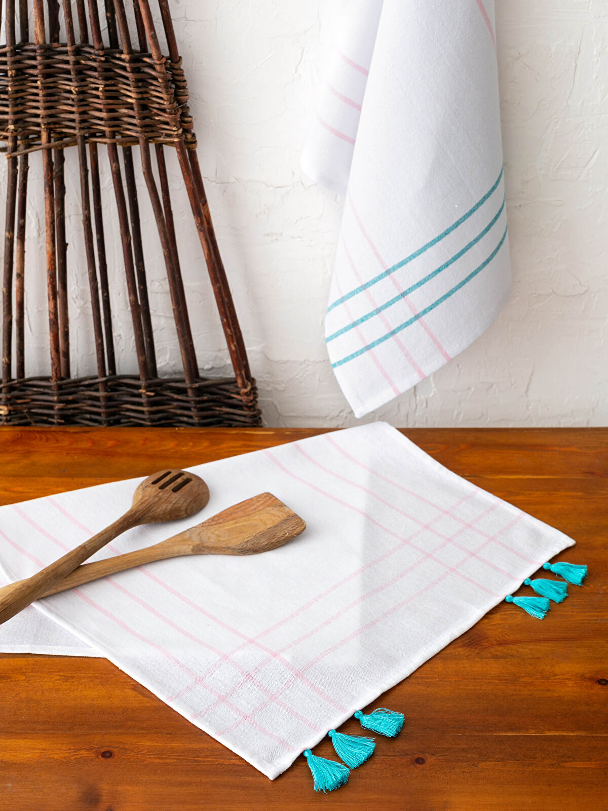 Baskılı Püsküllü Kurulama Bezi 2'li 40x60 Cm