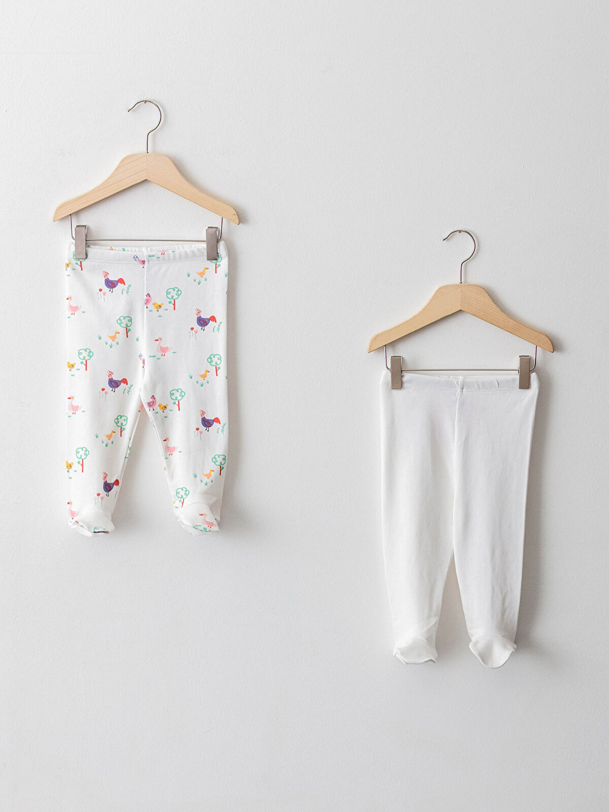 Beli Lastikli Patikli Kız Bebek Pantolon 2'li