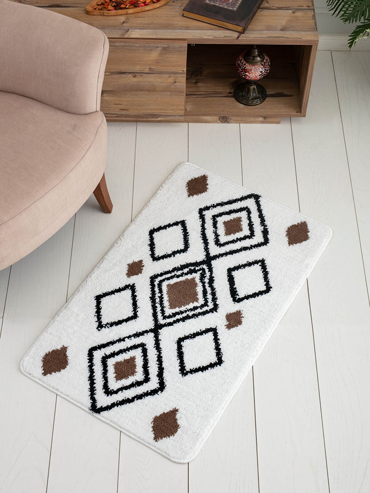 Etnik Desenli Banyo Paspası 60x100 Cm