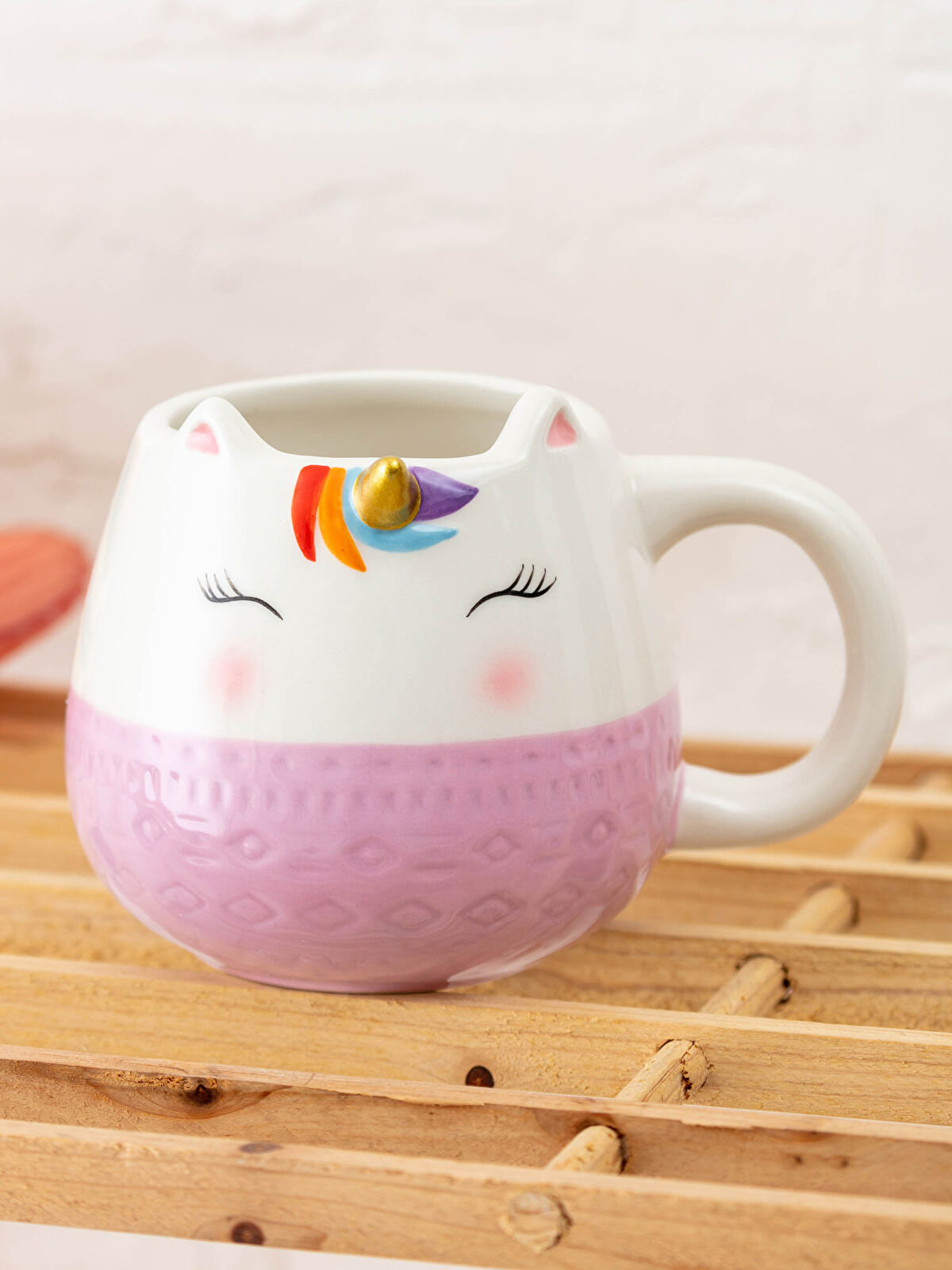 Desenli Seramik Kupa Bardak