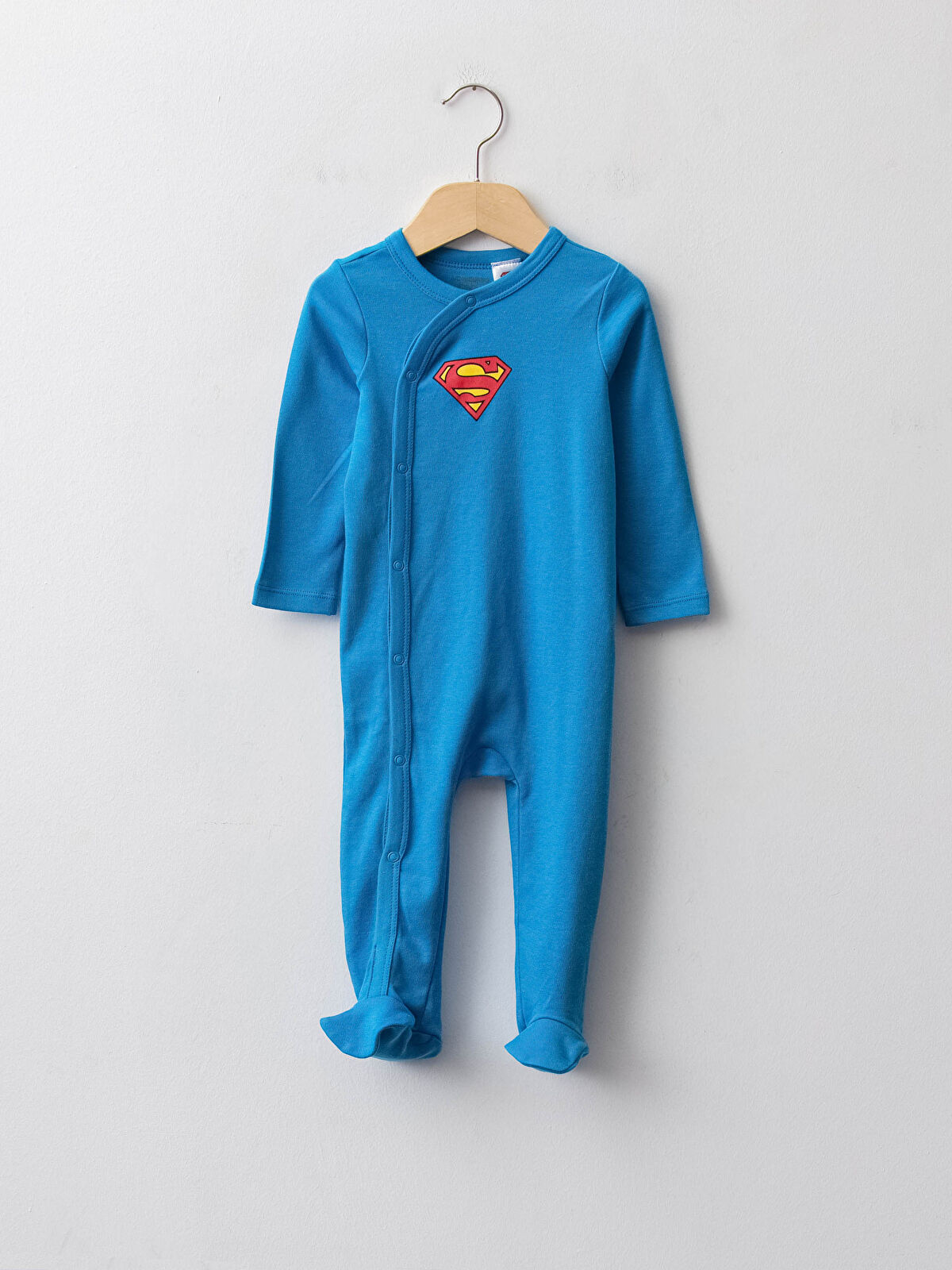 Bisiklet Yaka Uzun Kollu Superman Baskılı Erkek Bebek Tulum Bisiklet Yaka Uzun Kollu Superman Baskılı Erkek Bebek Tulum