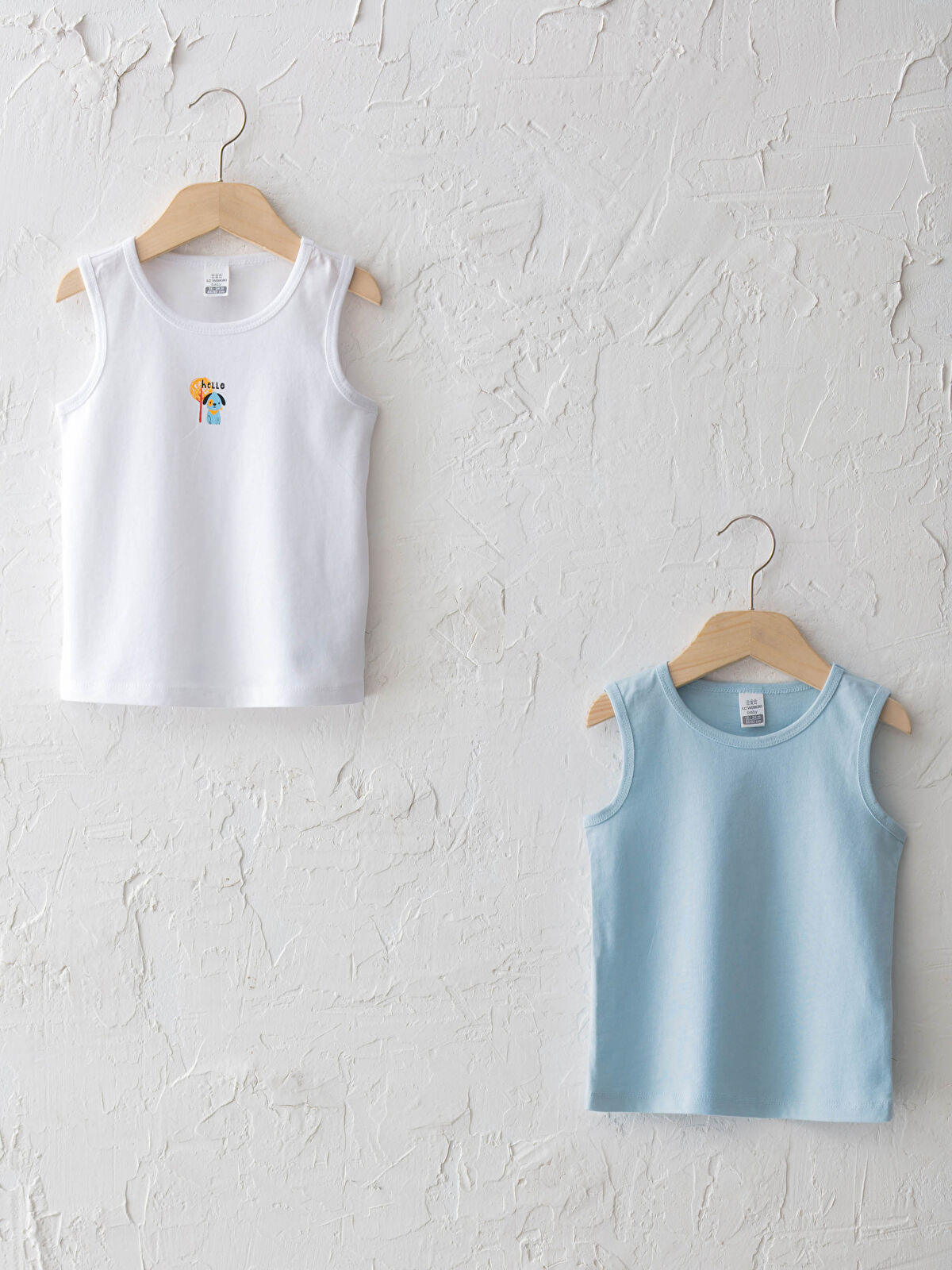 Bisiklet Yaka Kolsuz Erkek Bebek Atlet 2'li