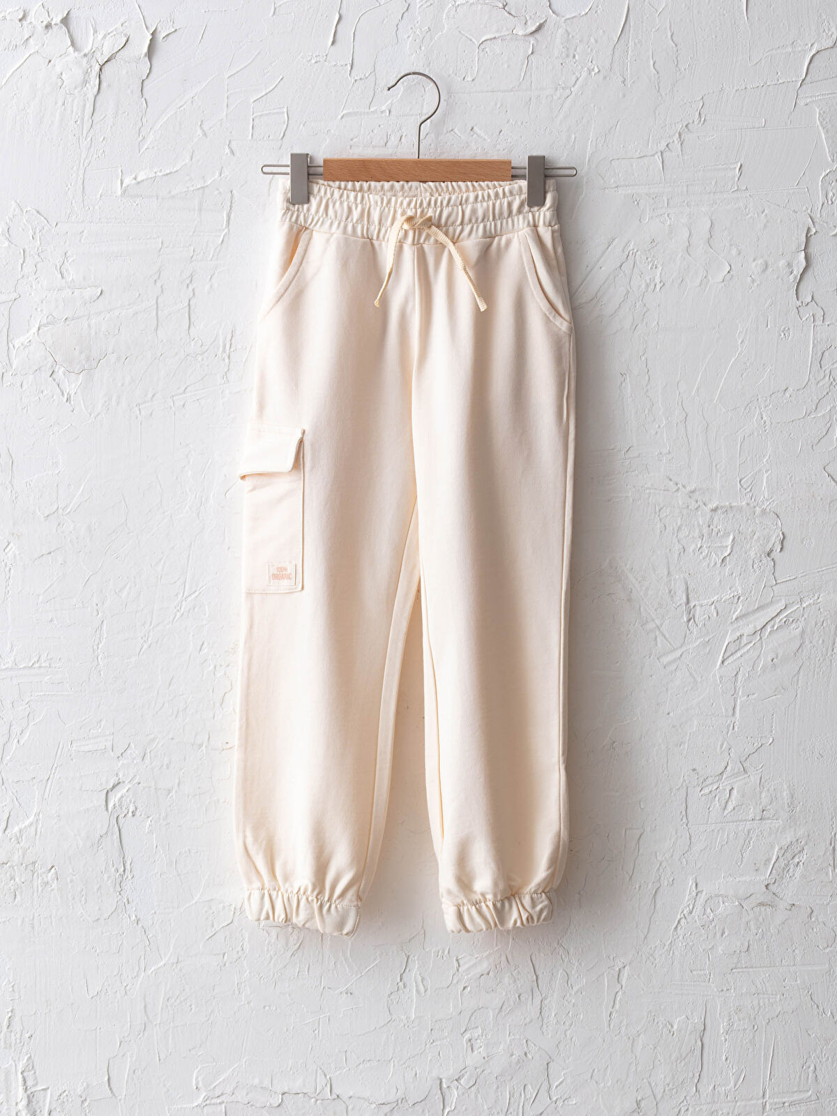 LCW GREEN Beli Lastikli Organik Pamuklu Kız Çocuk Jogger Eşofman Altı