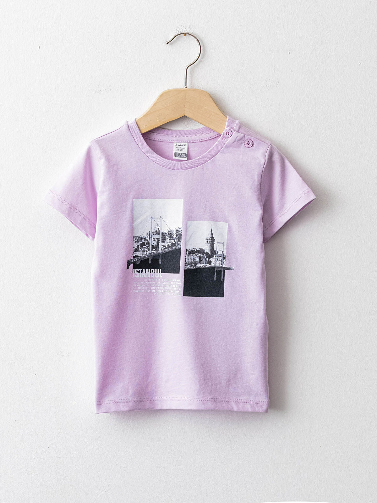 Bisiklet Yaka Kısa Kollu İstanbul Baskılı Pamuklu Erkek Bebek Tişört Bisiklet Yaka Kısa Kollu İstanbul Baskılı Pamuklu Erkek Bebek Tişört