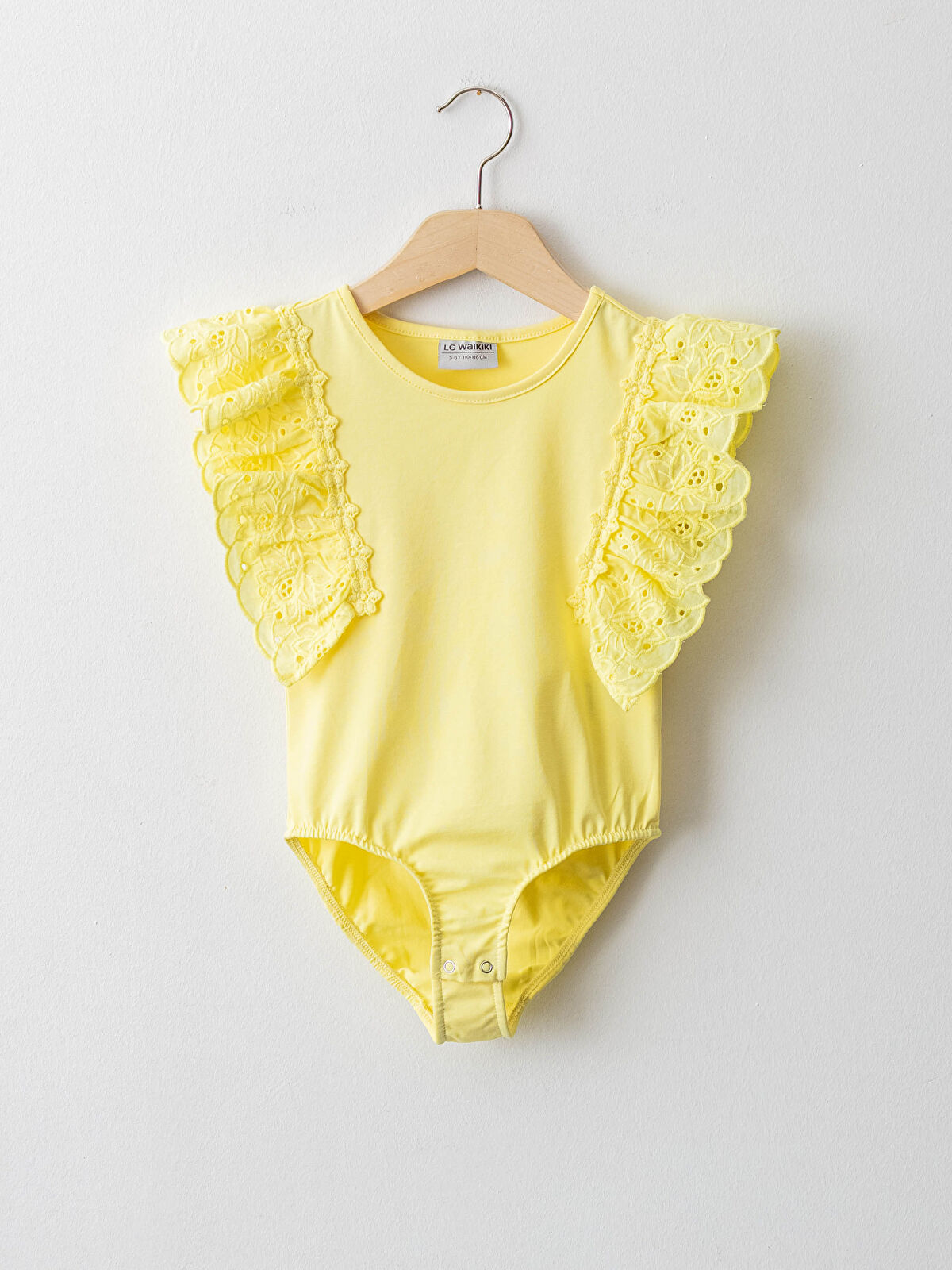 Bisiklet Yaka Fisto Detaylı Kız Çocuk Bodysuit