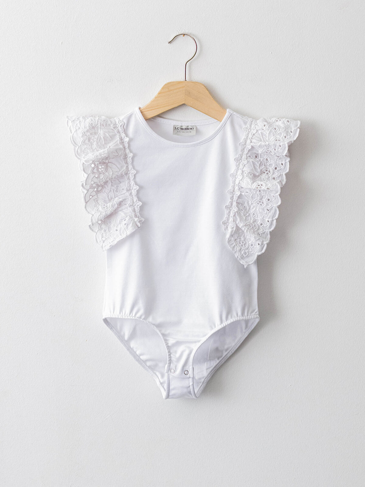 Bisiklet Yaka Fisto Detaylı Kız Çocuk Bodysuit