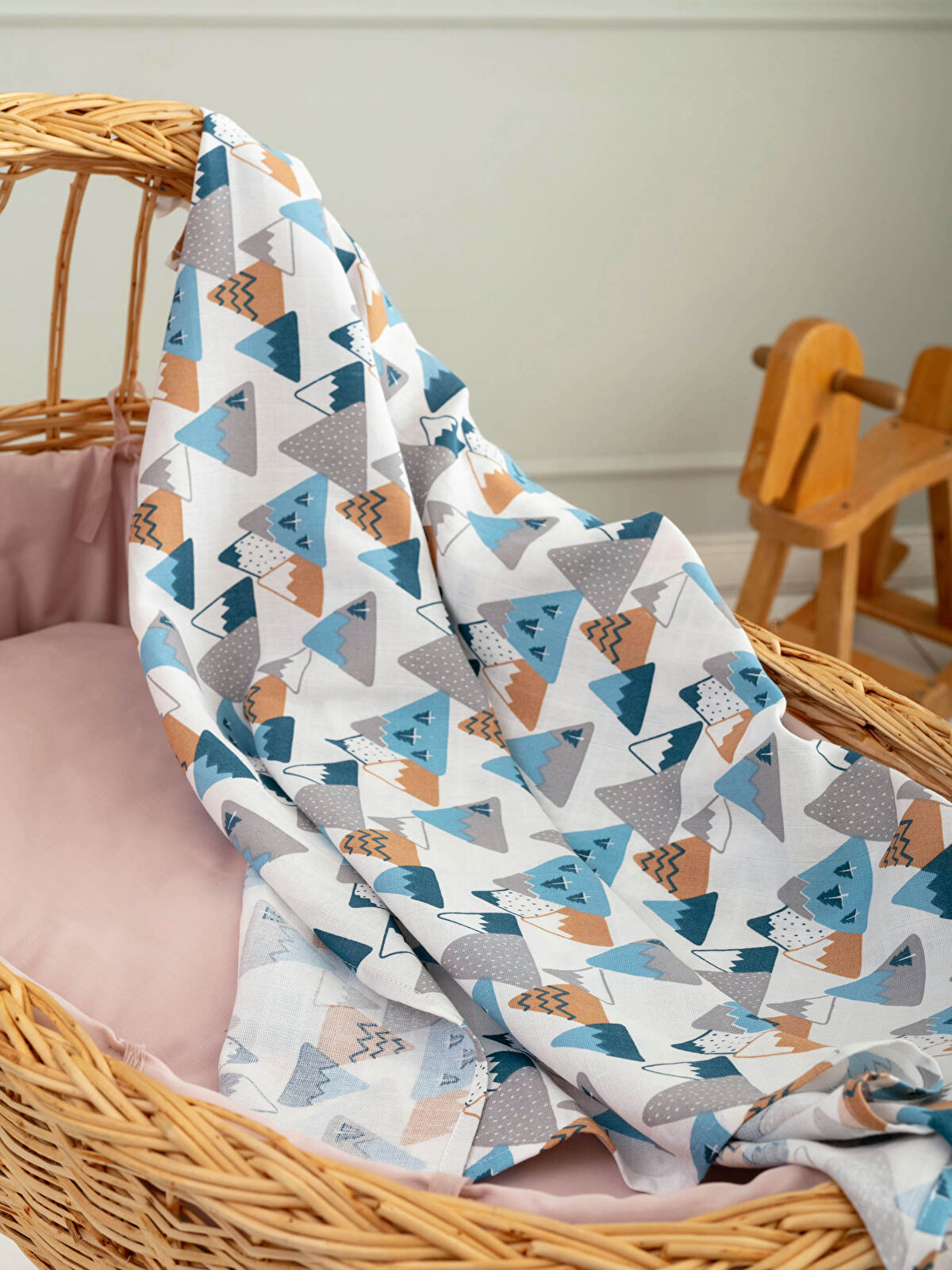 Baskılı Pamuklu Unisex Bebek Müslin Bez Baskılı Pamuklu Unisex Bebek Müslin Bez