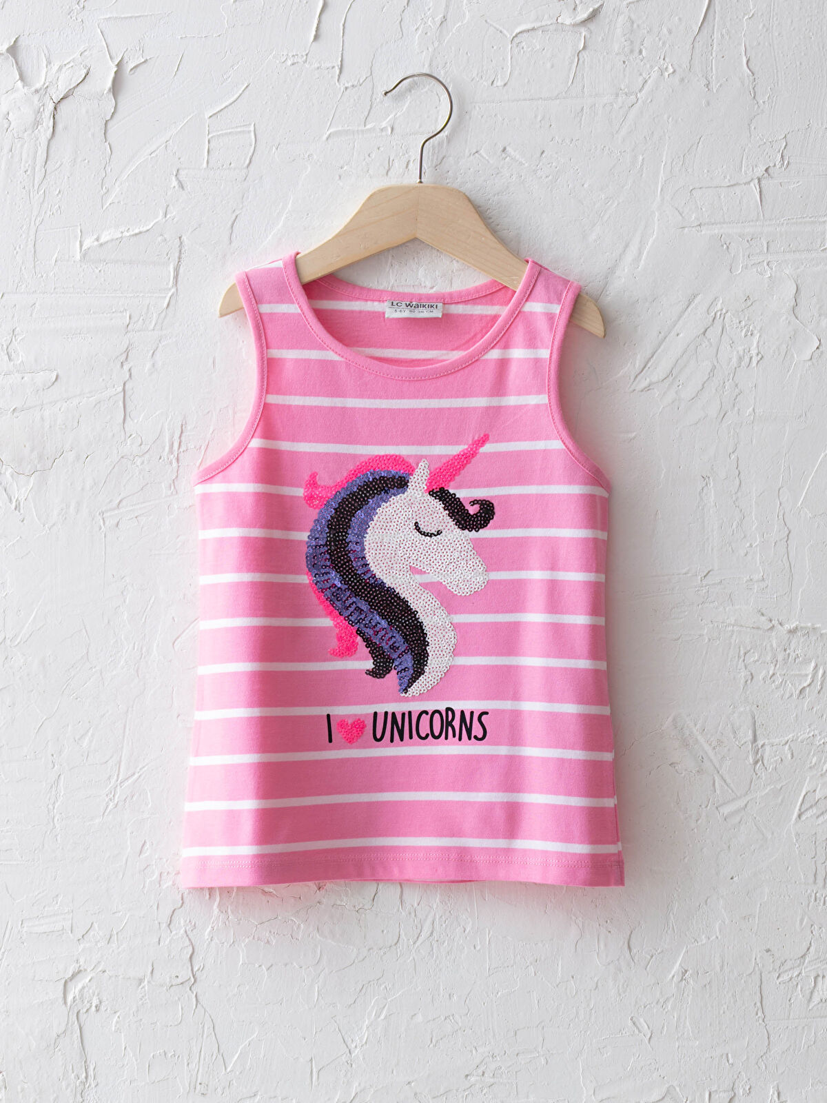 Bisiklet Yaka Çizgili Pul İşlemeli Kız Çocuk Atlet