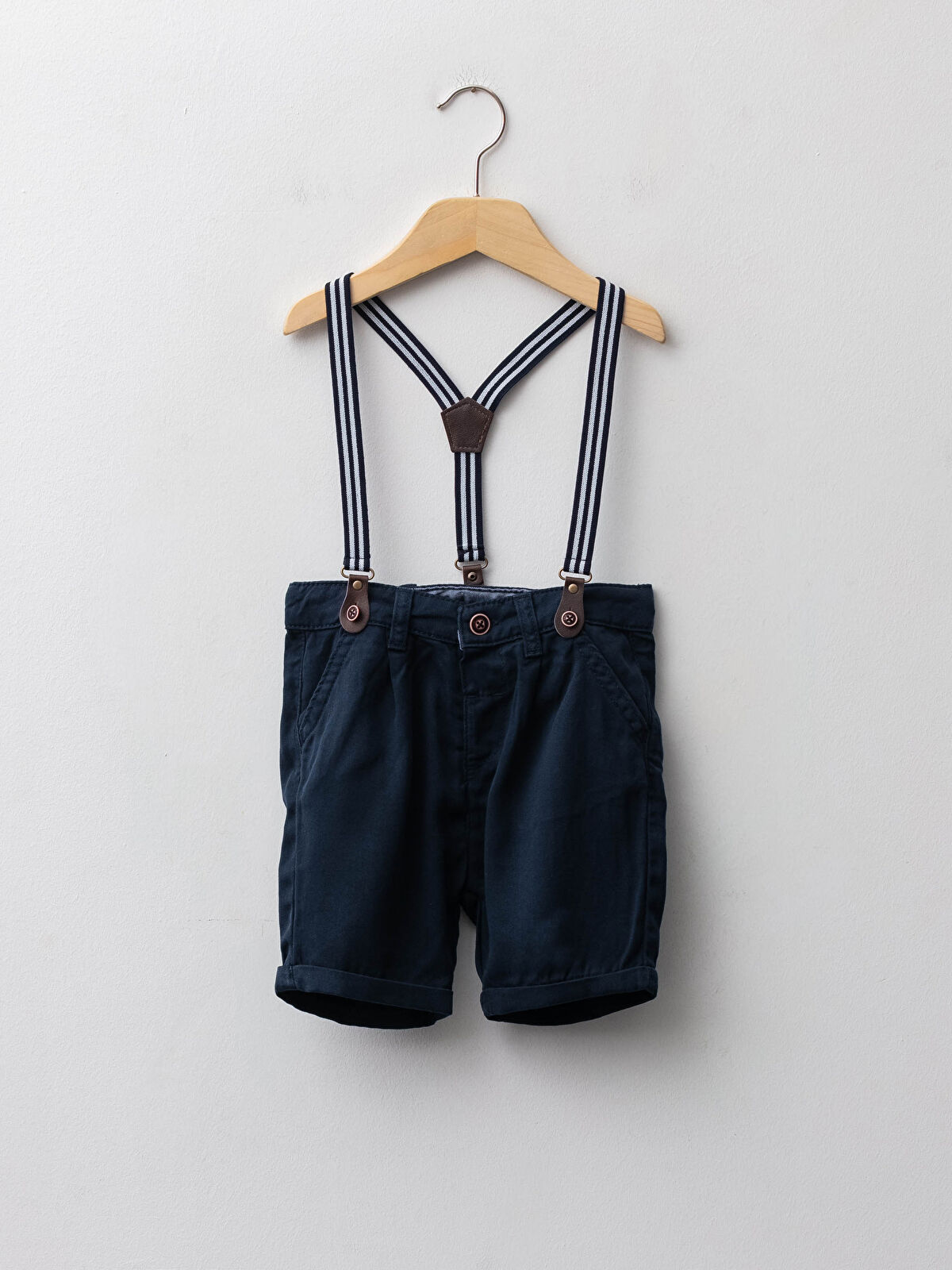 Basic Erkek Bebek Şort ve Pantolon Askısı 2'li Takım