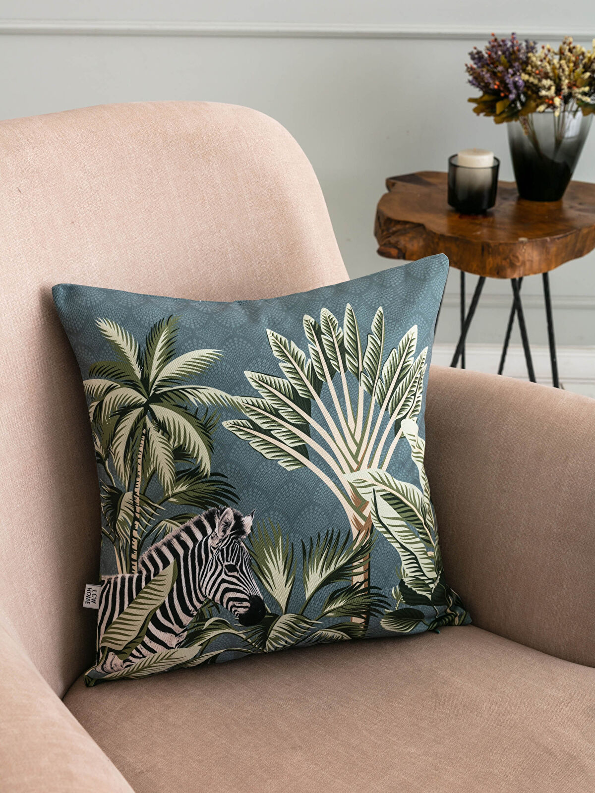 Baskılı Kırlent Kılıfı 45x45 Cm