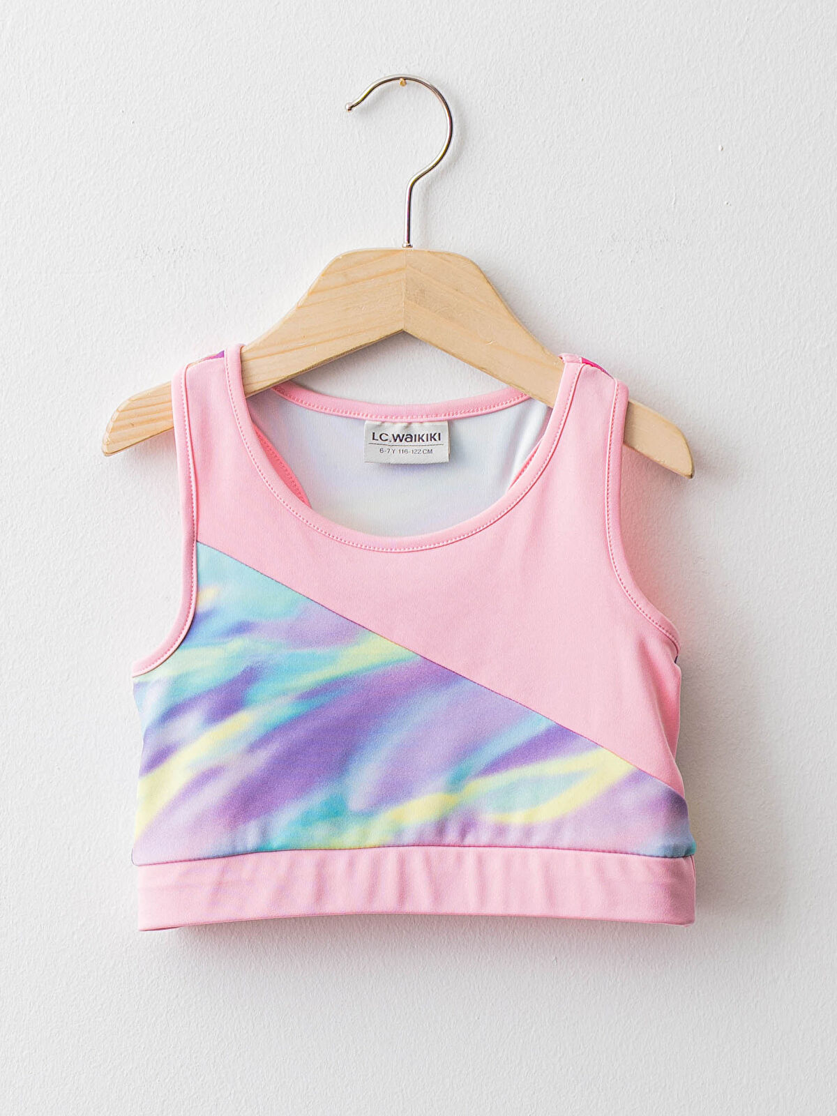 Bisiklet Yaka Batik Desenli Kız Çocuk Yarım Atlet