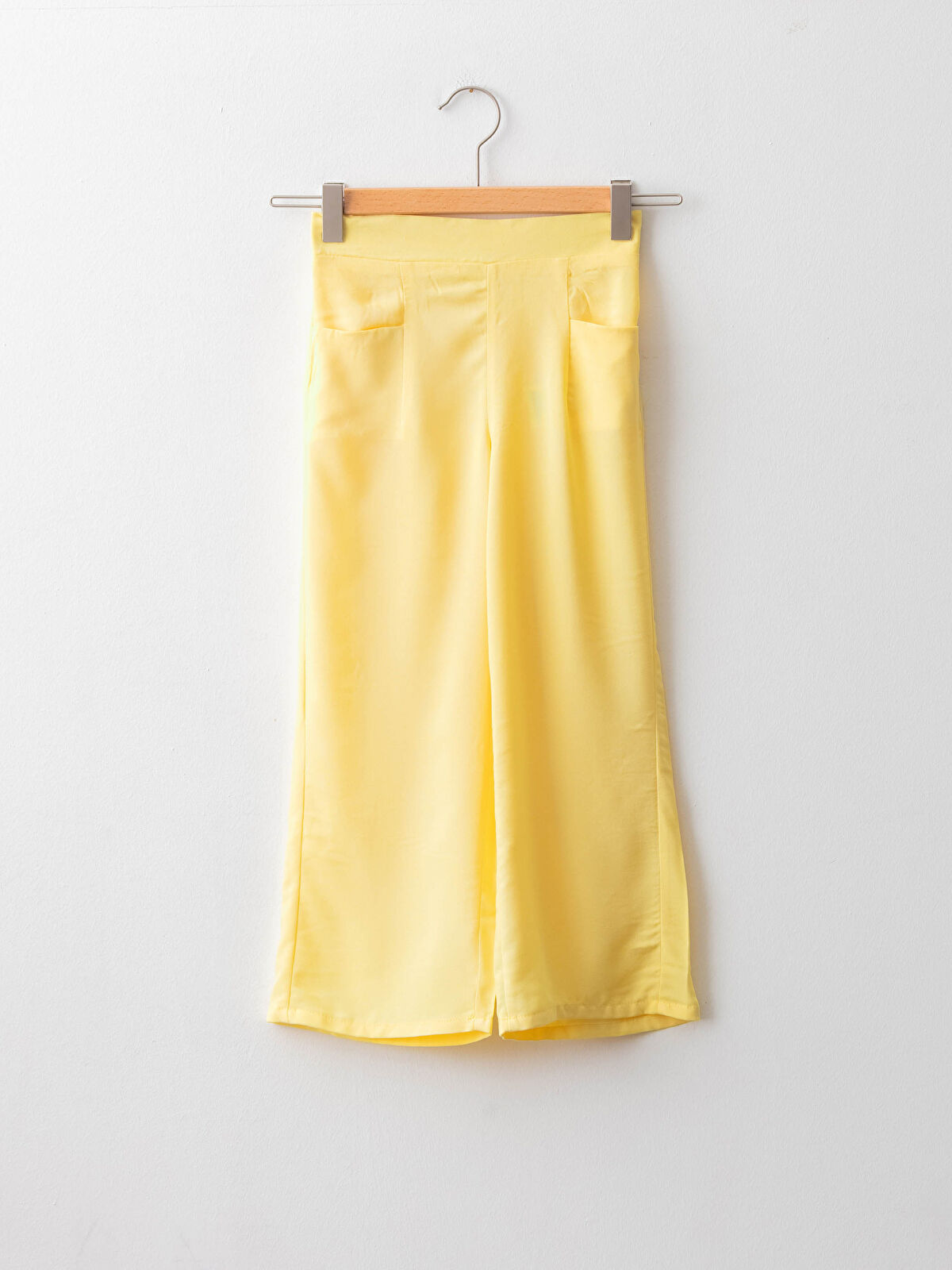 Beli Lastikli Basic Viskon Kız Çocuk Pantolon