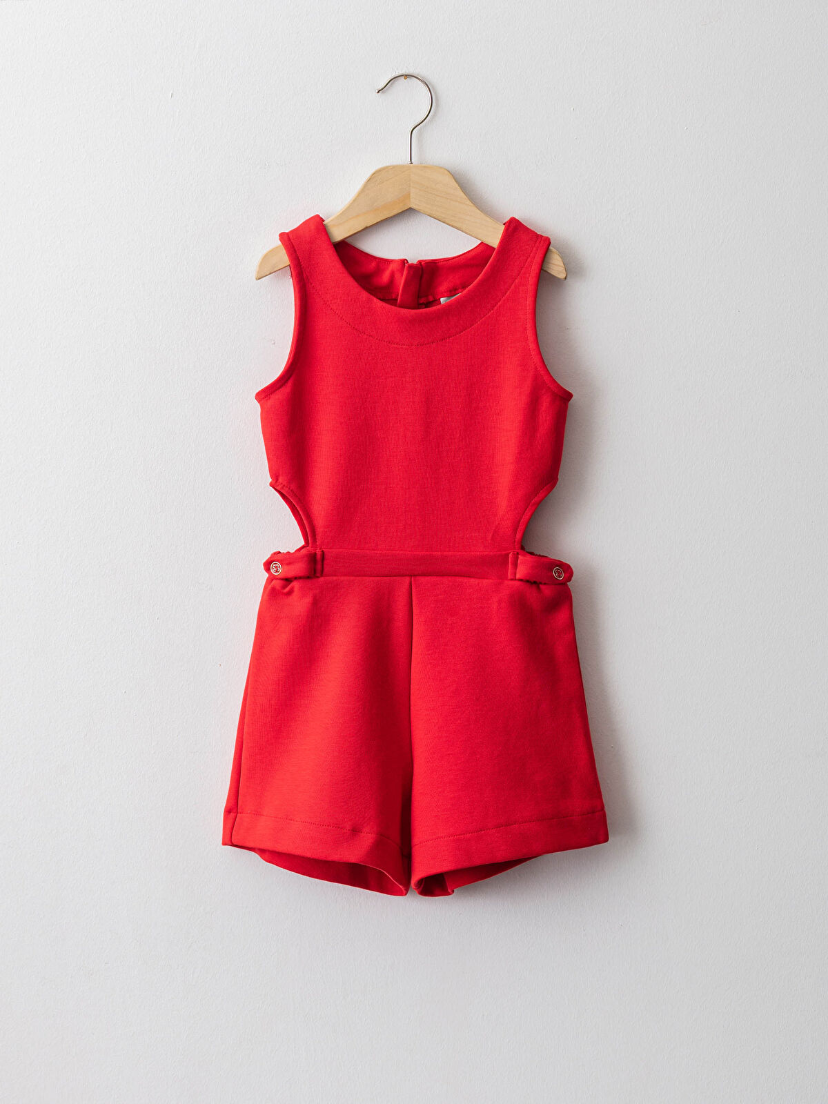 Bisiklet Yaka Basic Yanları Açık Detaylı Kız Çocuk Tulum