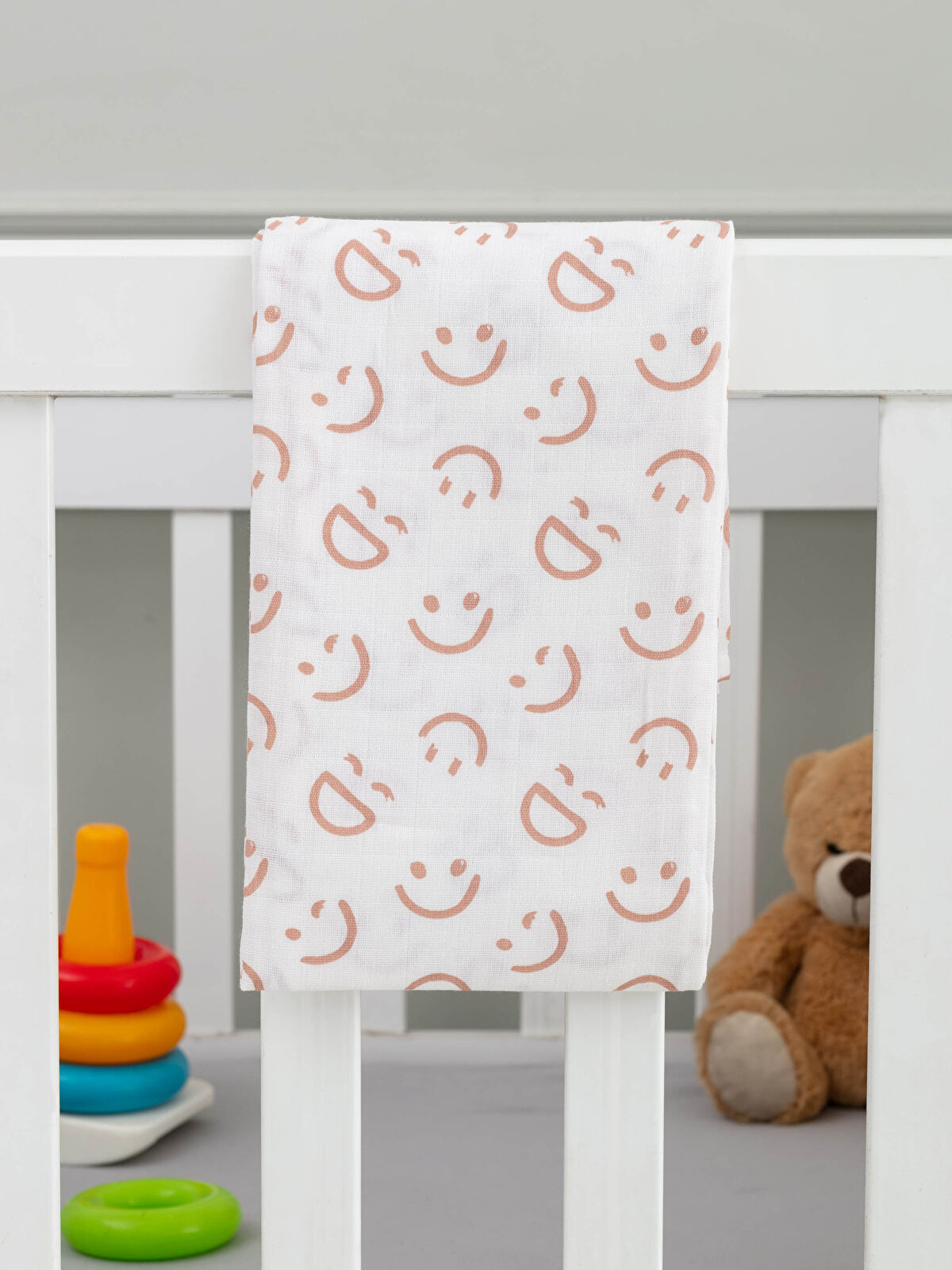 Baskılı Pamuklu Unisex Bebek Müslin Bez Baskılı Pamuklu Unisex Bebek Müslin Bez