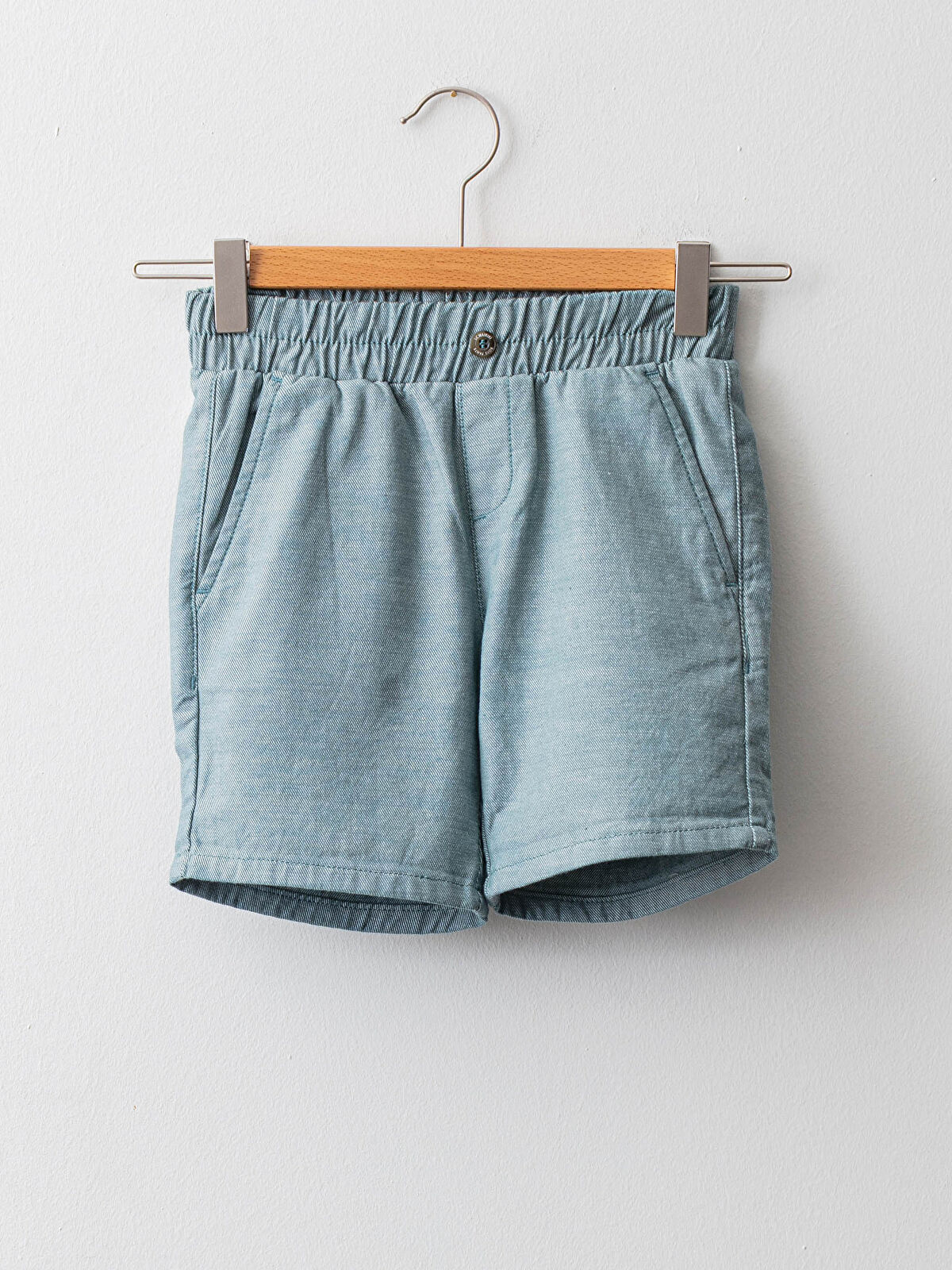 Beli Lastikli Basic Poplin Erkek Çocuk Şort