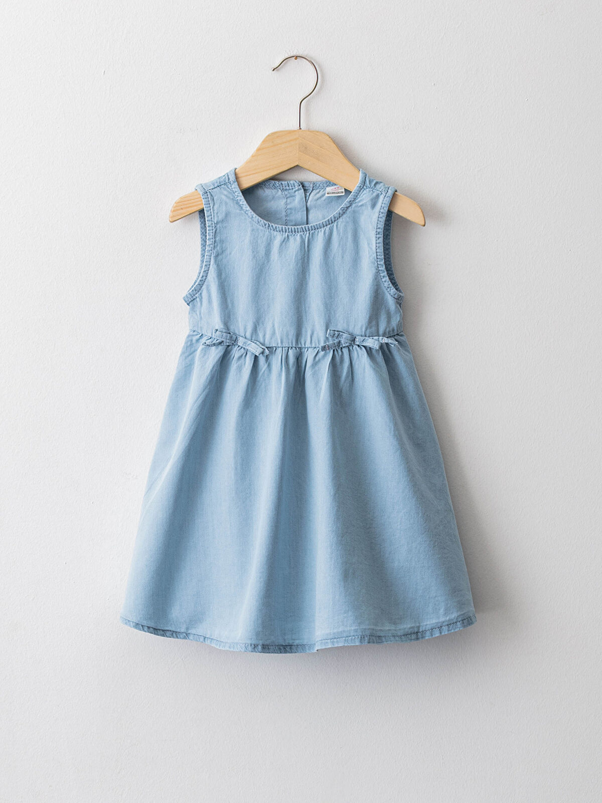 LCW GREEN Bisiklet Yaka Basic Kız Bebek Jean Elbise LCW GREEN Bisiklet Yaka Basic Kız Bebek Jean Elbise