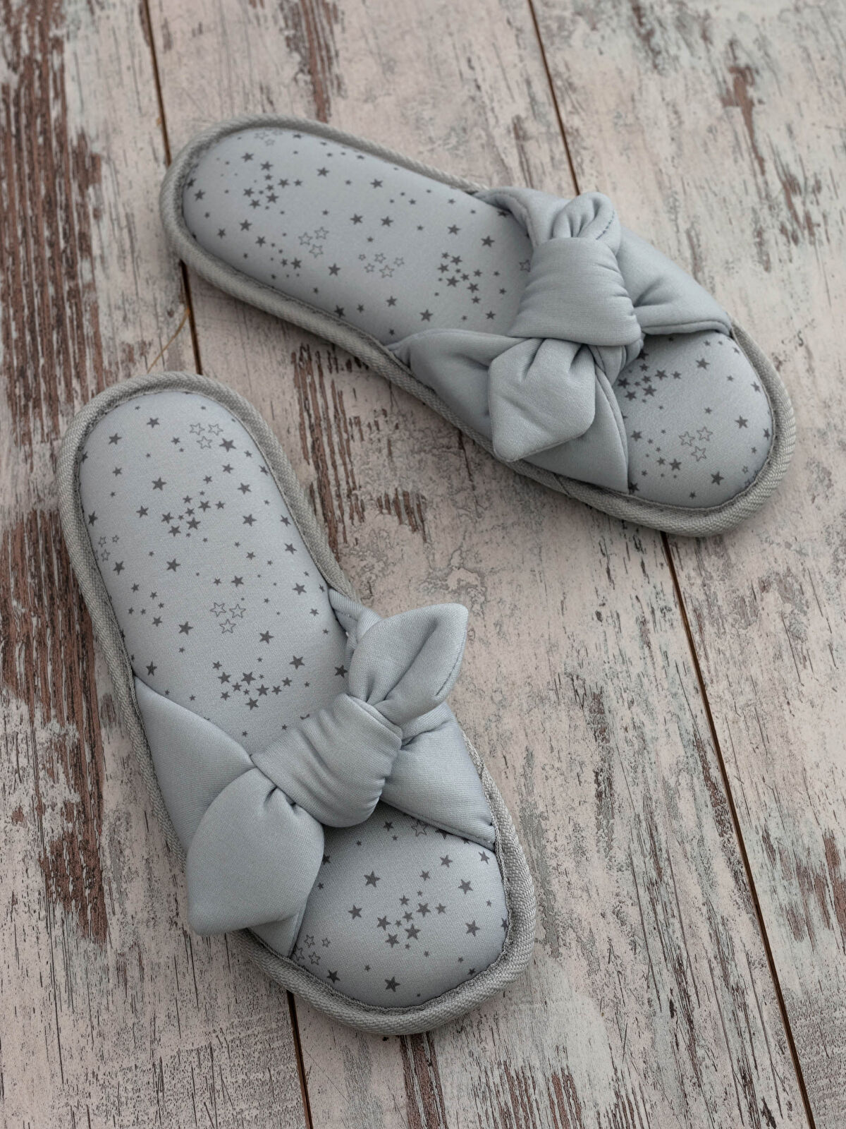 Baskılı Tek Bantlı Kadın Ev Terliği