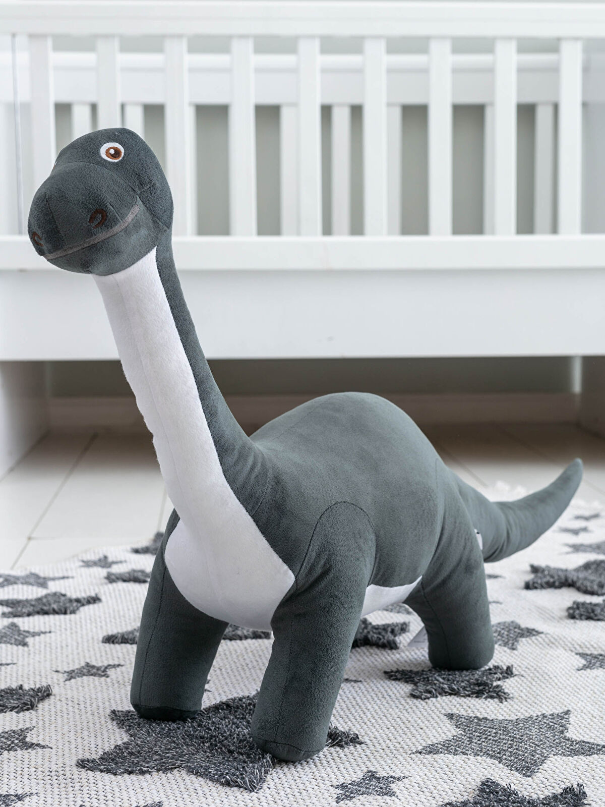 Pelüş Dolgulu Nakışlı Bebek Dinozor Kırlent