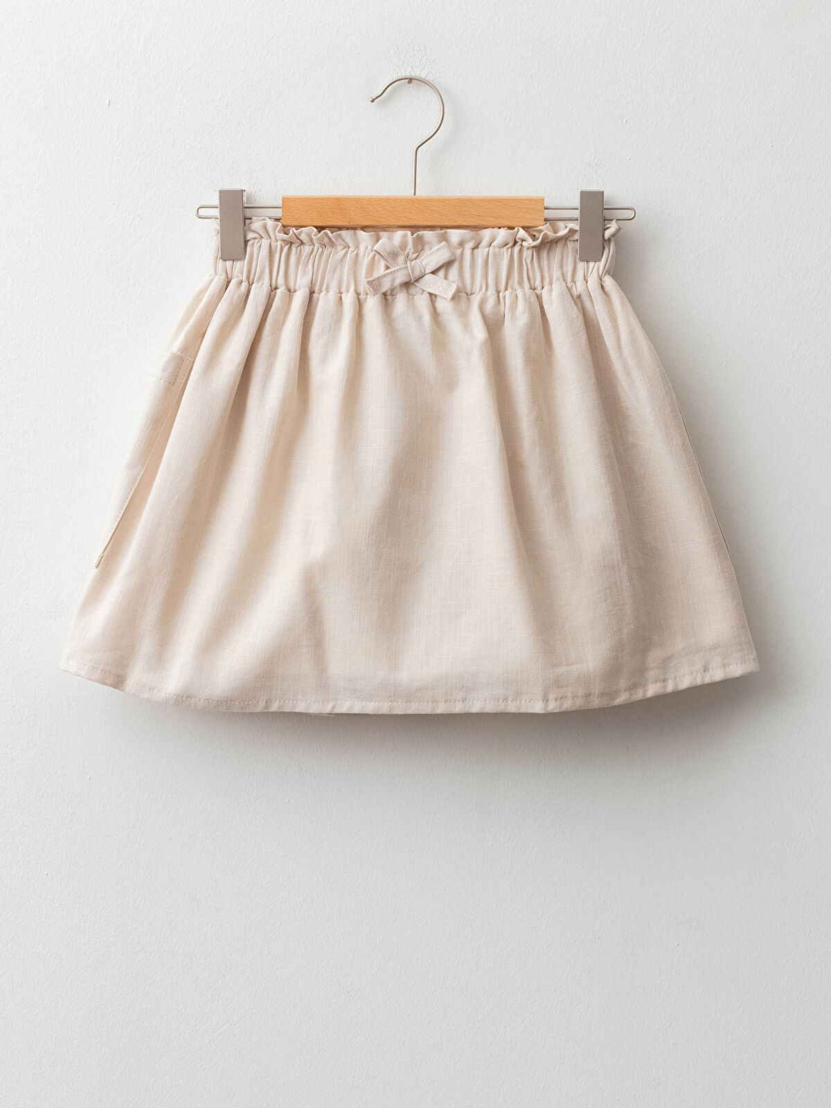 Beli Lastikli Pamuklu Kız Çocuk Kloş Etek