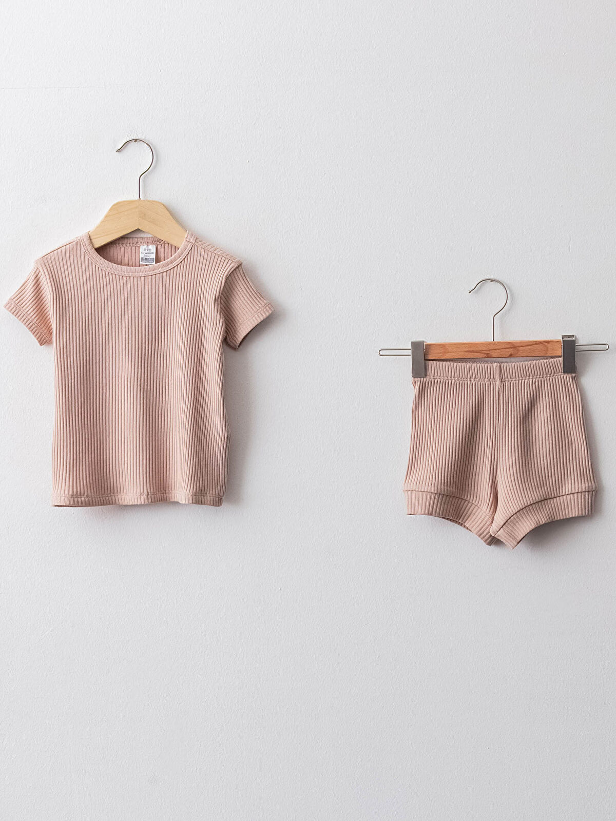 Bisiklet Yaka Kısa Kollu Basic Erkek Bebek Pijama Takımı