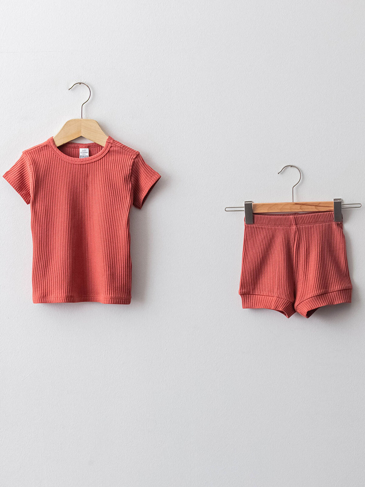 Bisiklet Yaka Kısa Kollu Basic Erkek Bebek Pijama Takımı