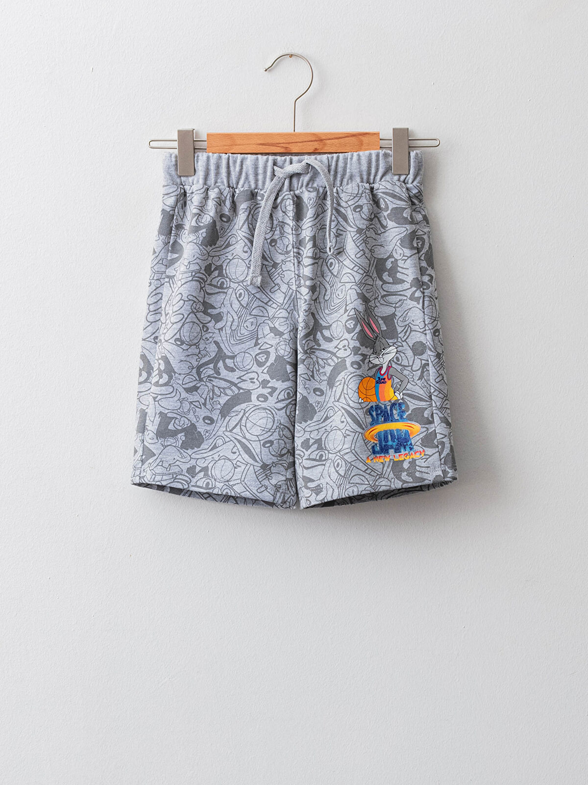Beli Lastikli Space Jam Baskılı Erkek Çocuk Şort