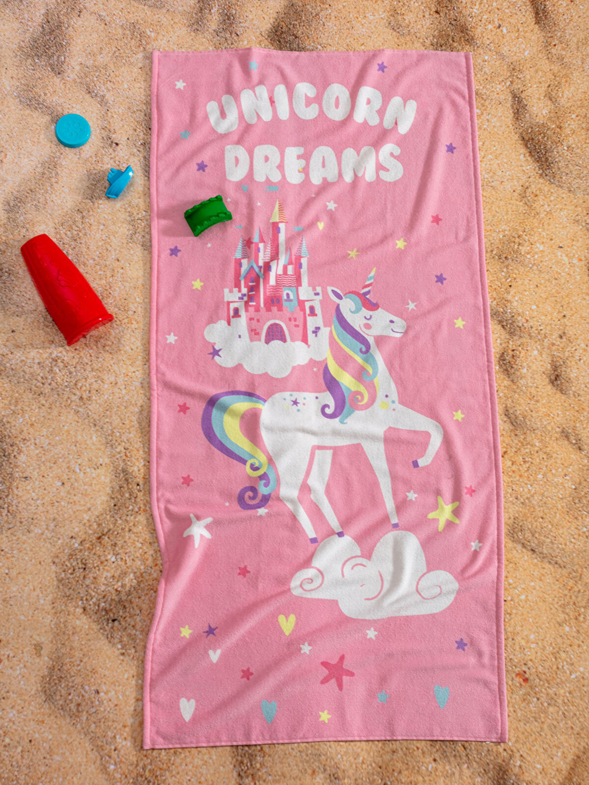 Baskılı Kız Çocuk Plaj Havlusu 70x150 Cm