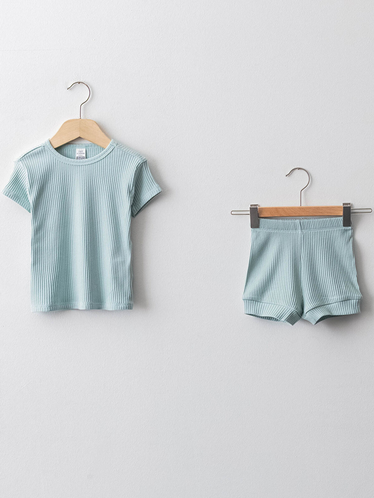 Bisiklet Yaka Kısa Kollu Basic Kız Bebek Pijama Takımı