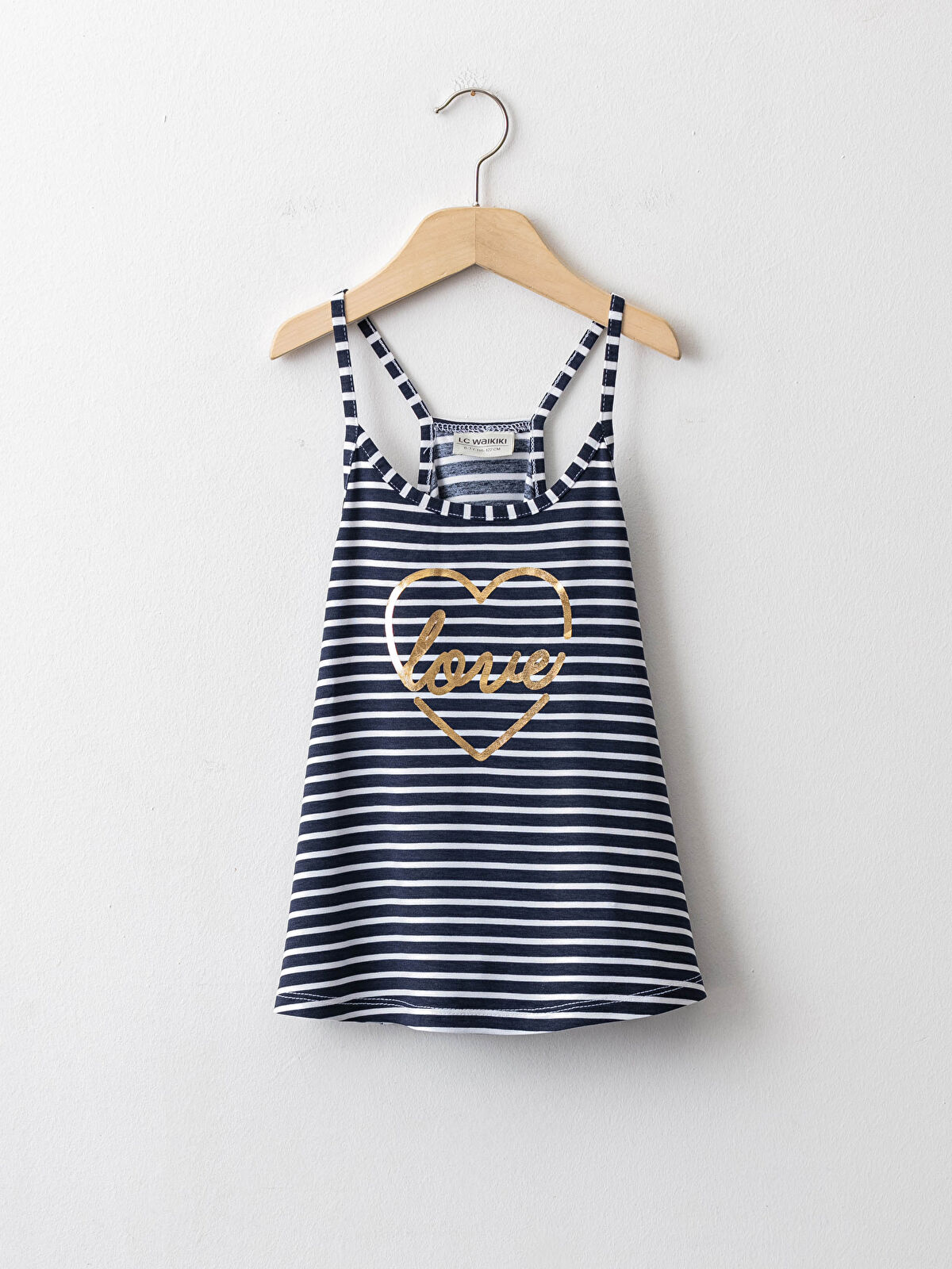 Çizgili Askılı Viskon Kız Çocuk Atlet