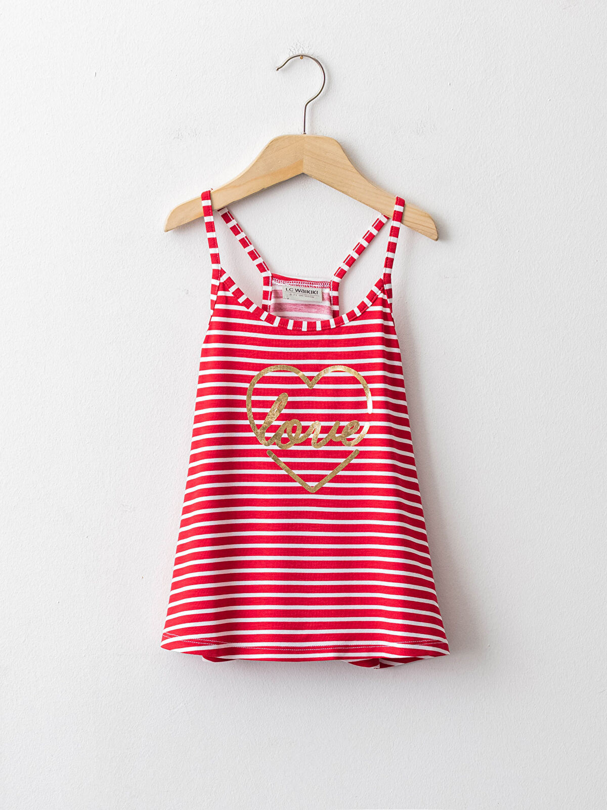 Çizgili Askılı Viskon Kız Çocuk Atlet