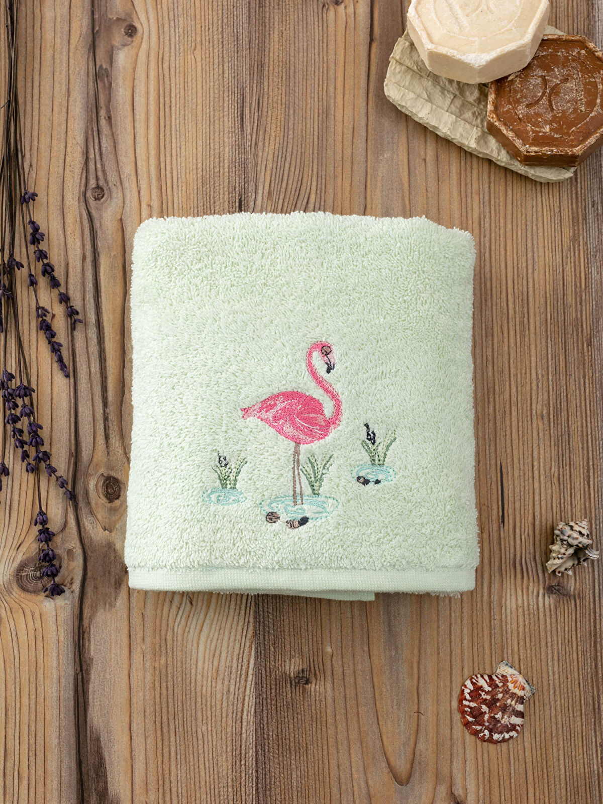Flamingo Nakışlı Yüz Havlusu 50x80 Cm
