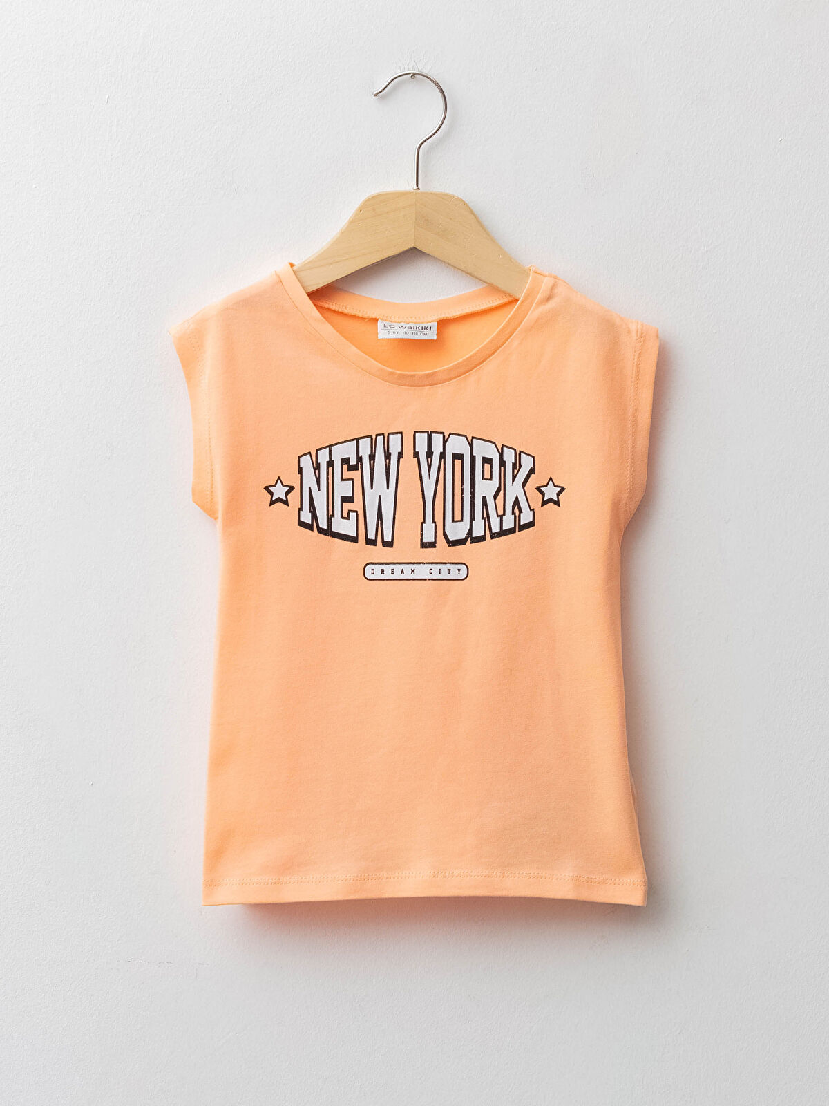 Bisiklet Yaka Slogan Yazı Baskılı Pamuklu Kız Çocuk Atlet