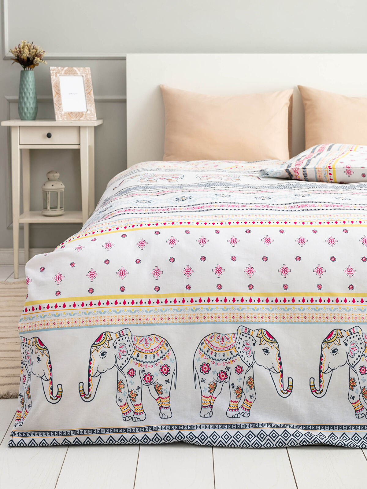 Çift Kişilik Baskılı Dokuma Nevresim 200x220 Cm