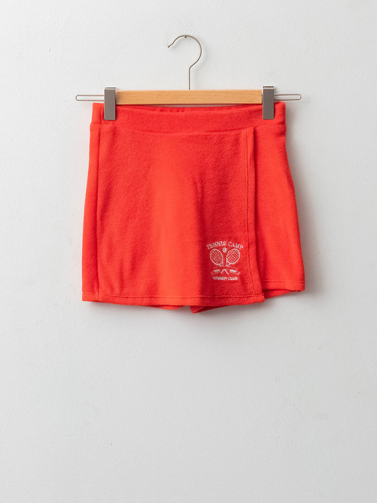 Beli Lastikli Nakışlı Kız Çocuk Şort Etek