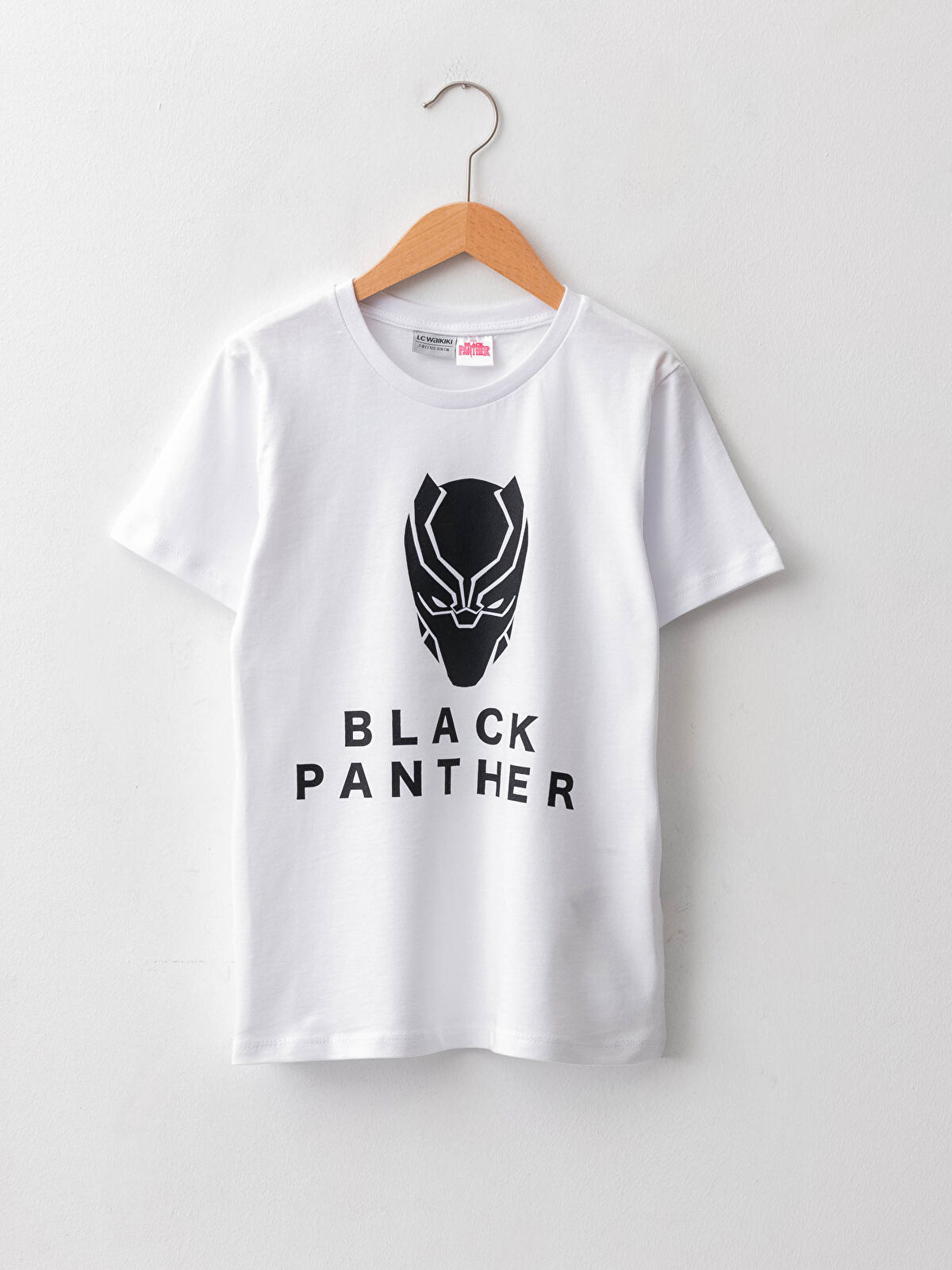 Bisiklet Yaka Kara Panter Baskılı Kısa Kollu Pamuklu Erkek Çocuk Tişört Bisiklet Yaka Kara Panter Baskılı Kısa Kollu Pamuklu Erkek Çocuk Tişört