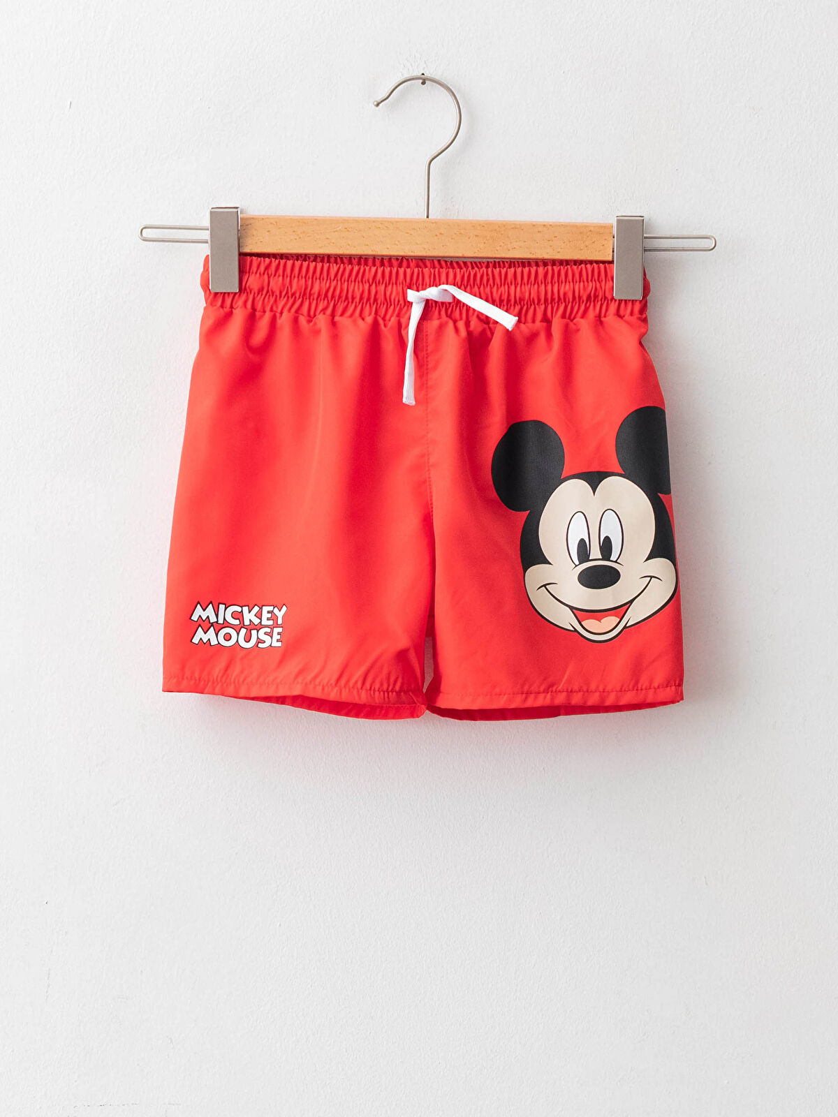 Beli Lastikli Mickey Mouse Baskılı Erkek Bebek Yüzme Şort