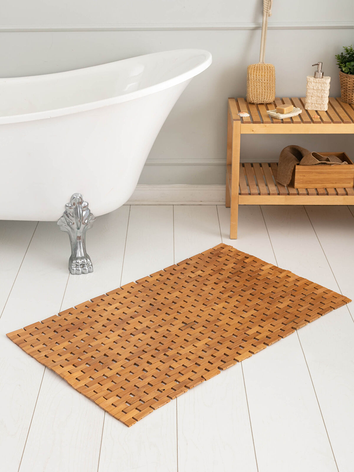 Bambu Banyo Paspası 60x100 Cm
