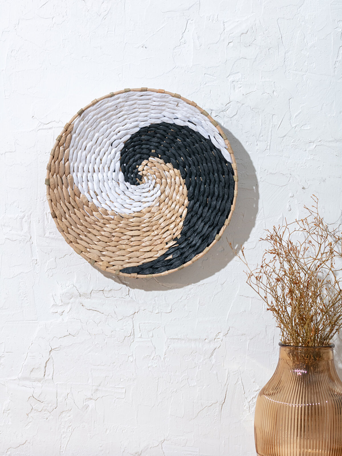 Renk Bloklu Jüt Duvar Süsü 25x25x5 Cm