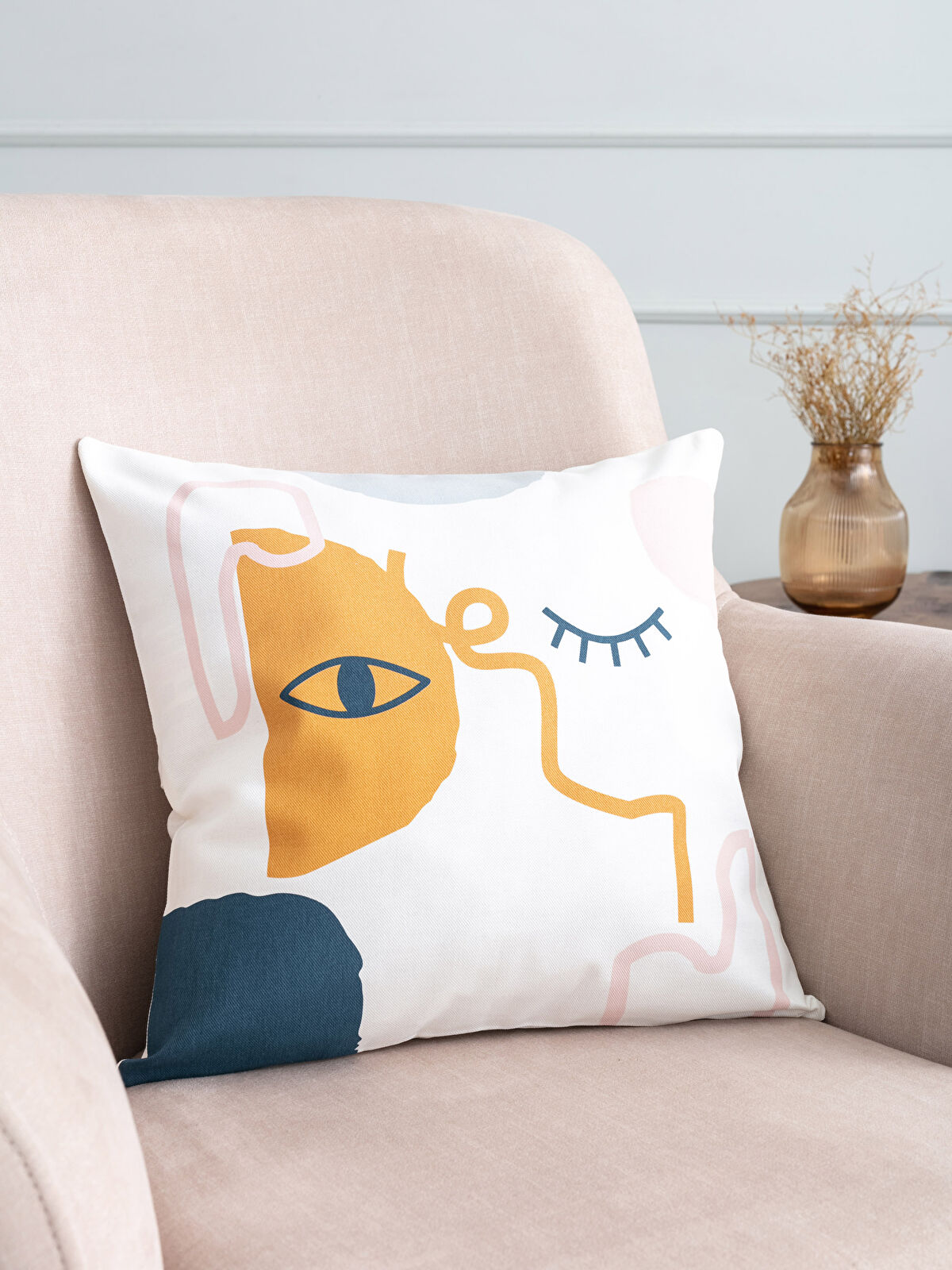 Baskılı Kırlent Kılıfı 45x45 Cm