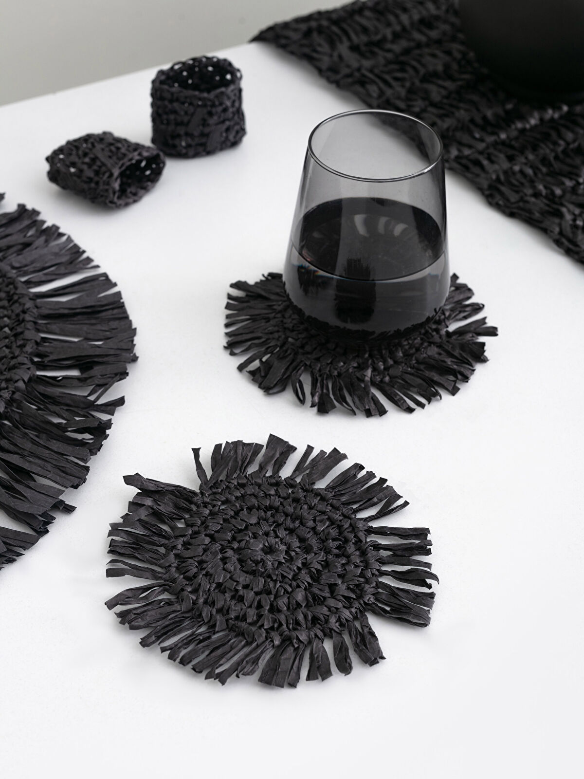 Püskül Detaylı Bardak Altlığı