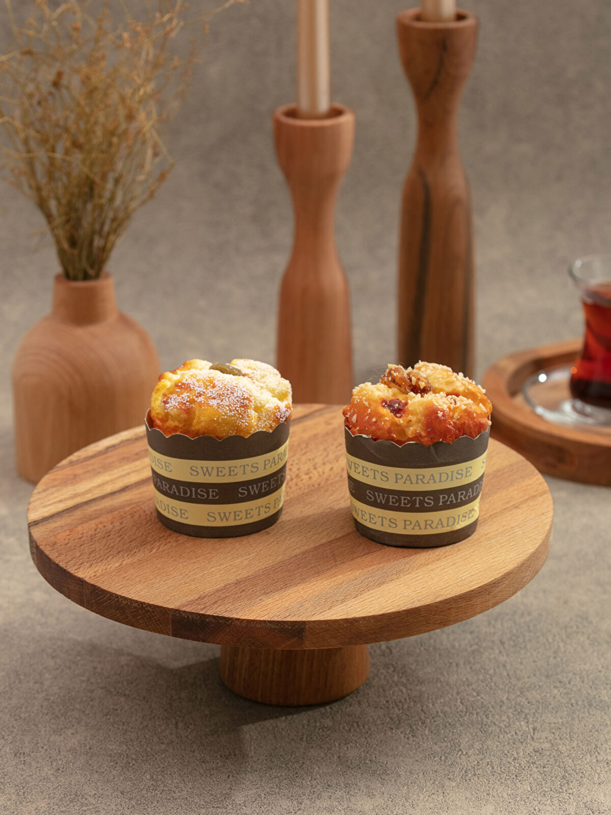 Ayaklı Ahşap Kek Standı 26x8 Cm Ayaklı Ahşap Kek Standı 26x8 Cm