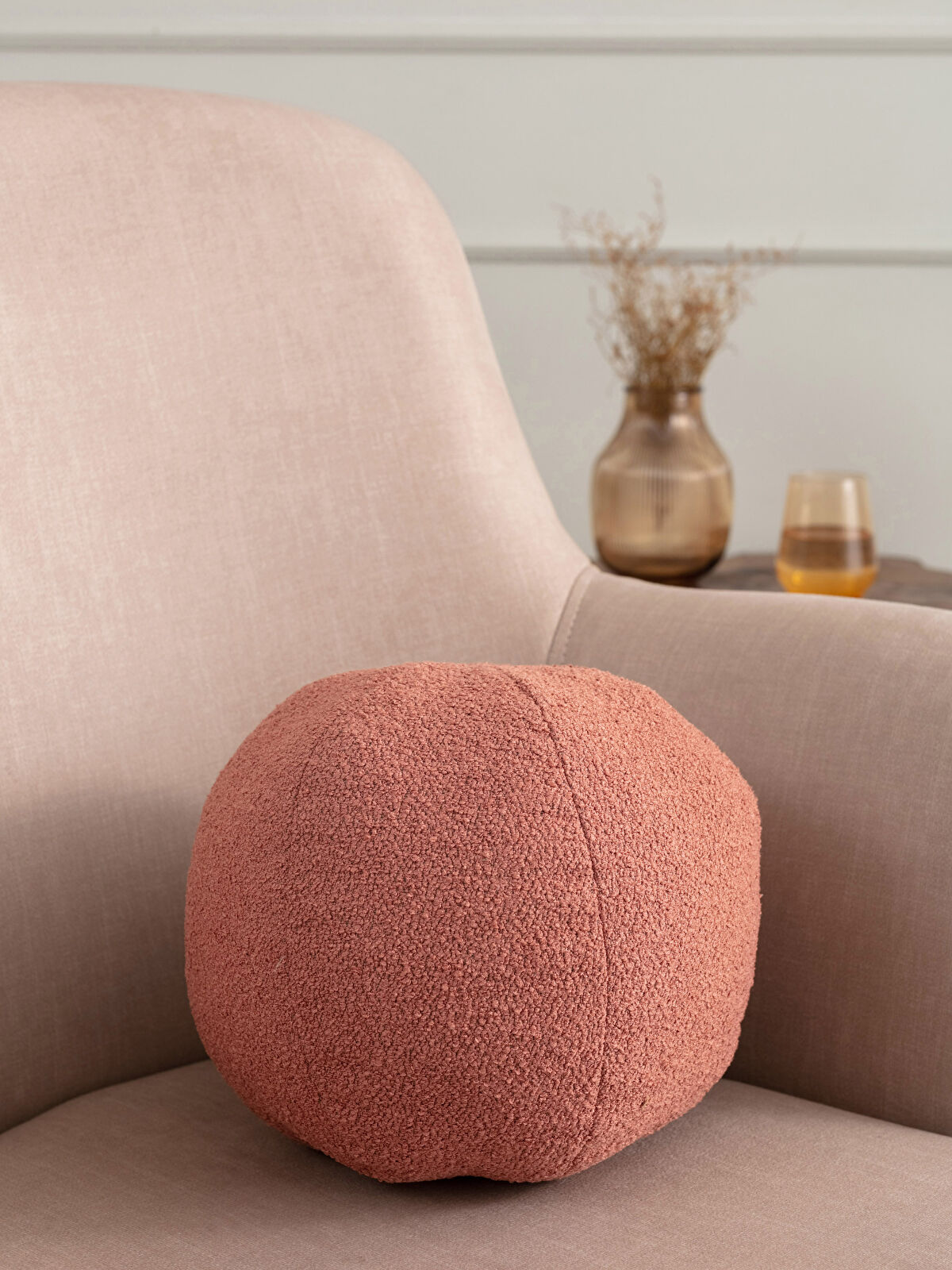 Dolgulu Dokuma Top Kırlent 40 Cm