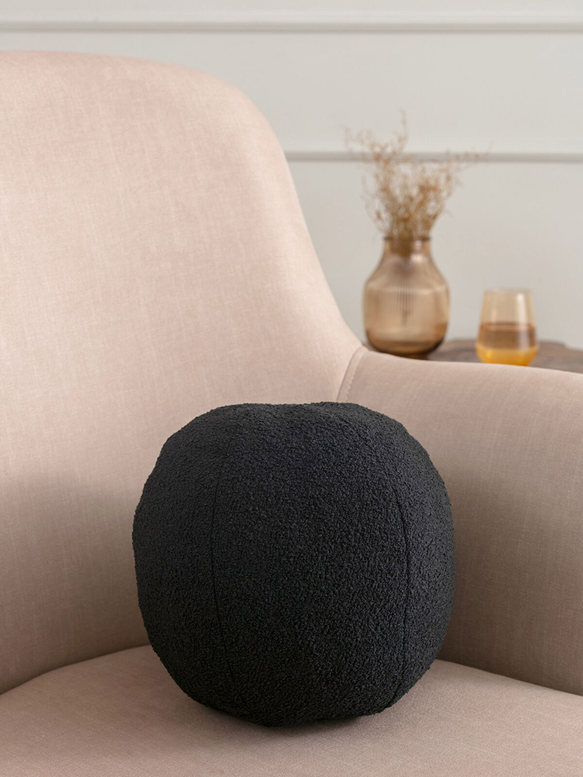 Dolgulu Dokuma Top Kırlent 40 Cm