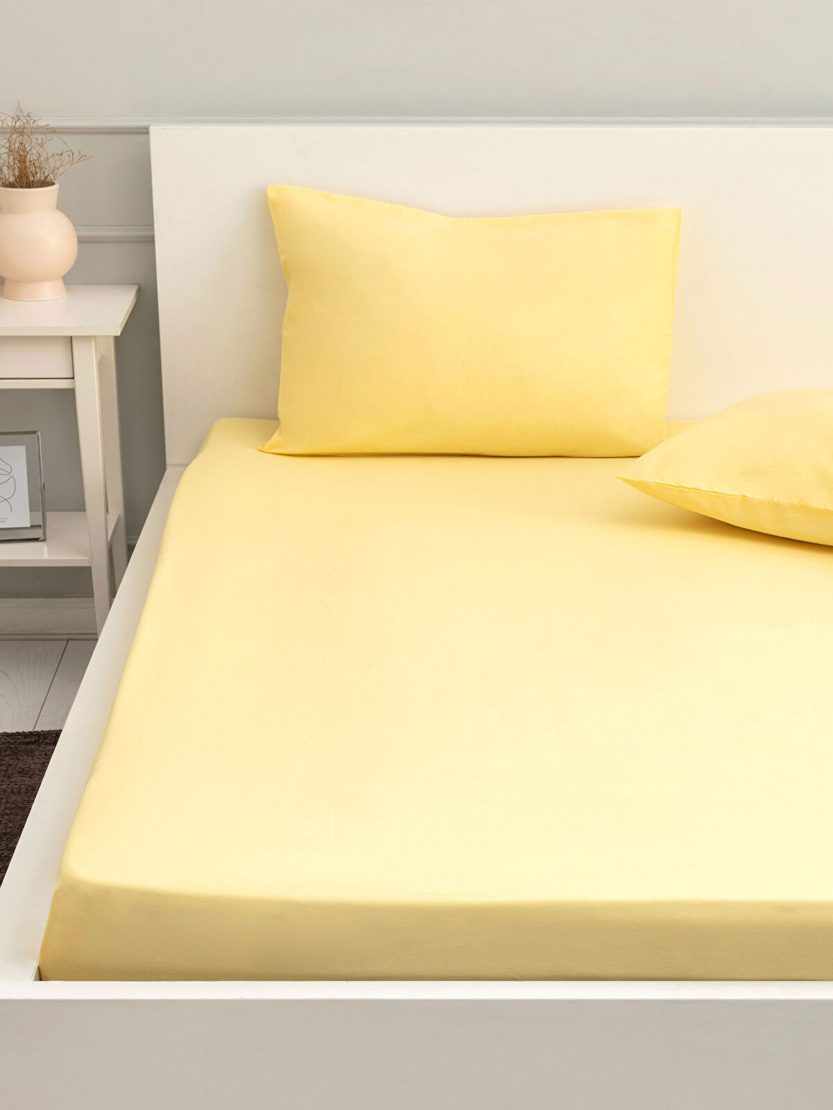 Çift Kişilik Pamuklu Lastikli Çarşaf Ve Yastık Kılıfı