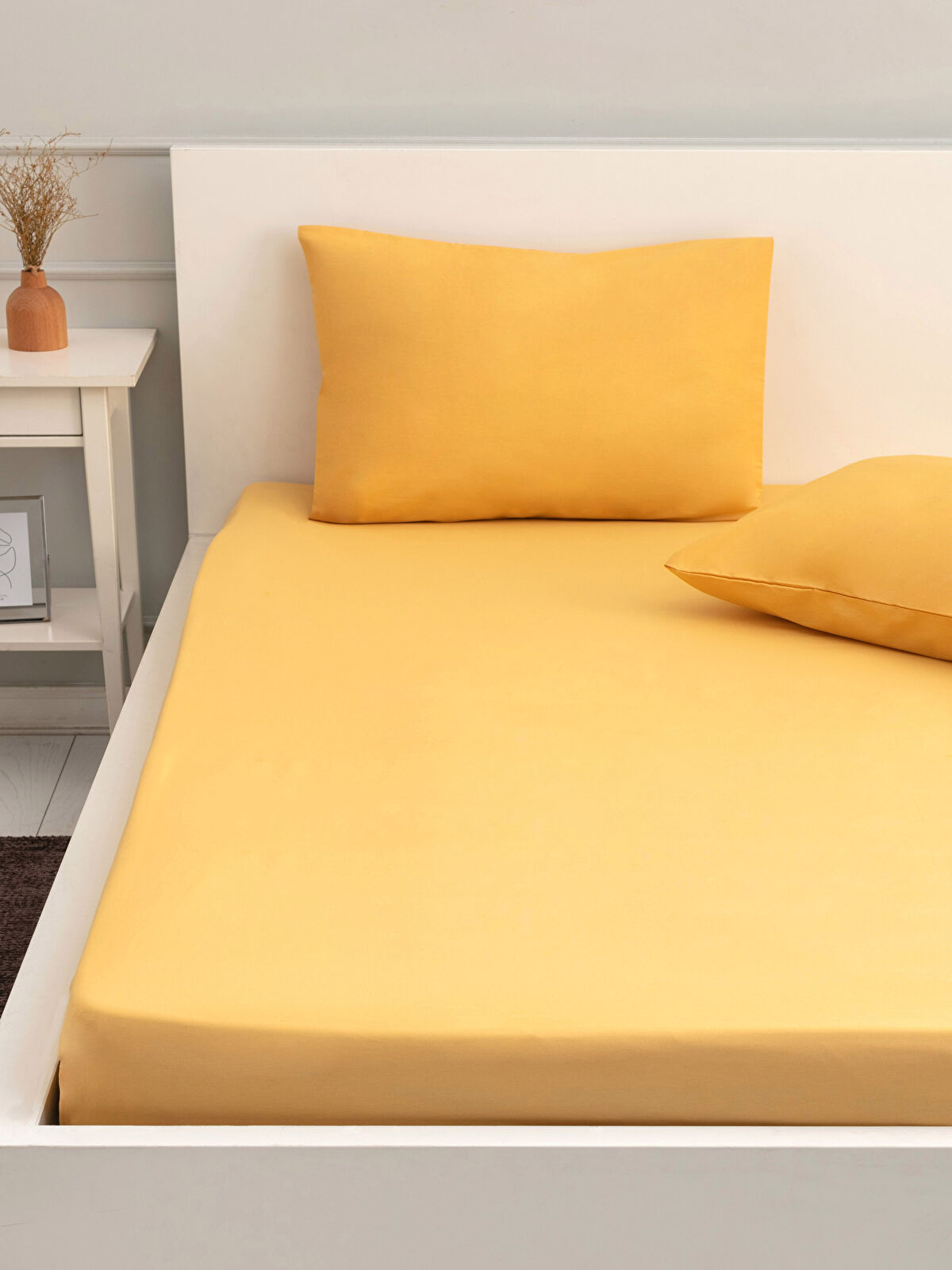 Çift Kişilik Pamuklu Lastikli Çarşaf Ve Yastık Kılıfı